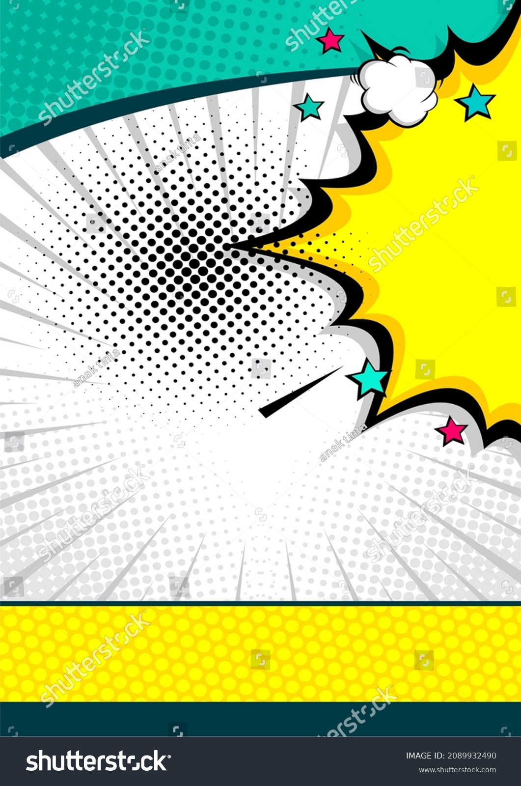 Colorful Comic Cover Background Template Stock Vector (Royalty Free ...