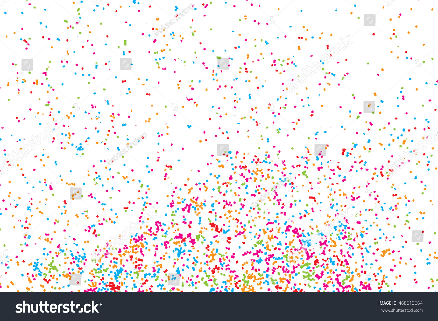 Colorful Confetti On White Background Stock Vector (Royalty Free) 468613664