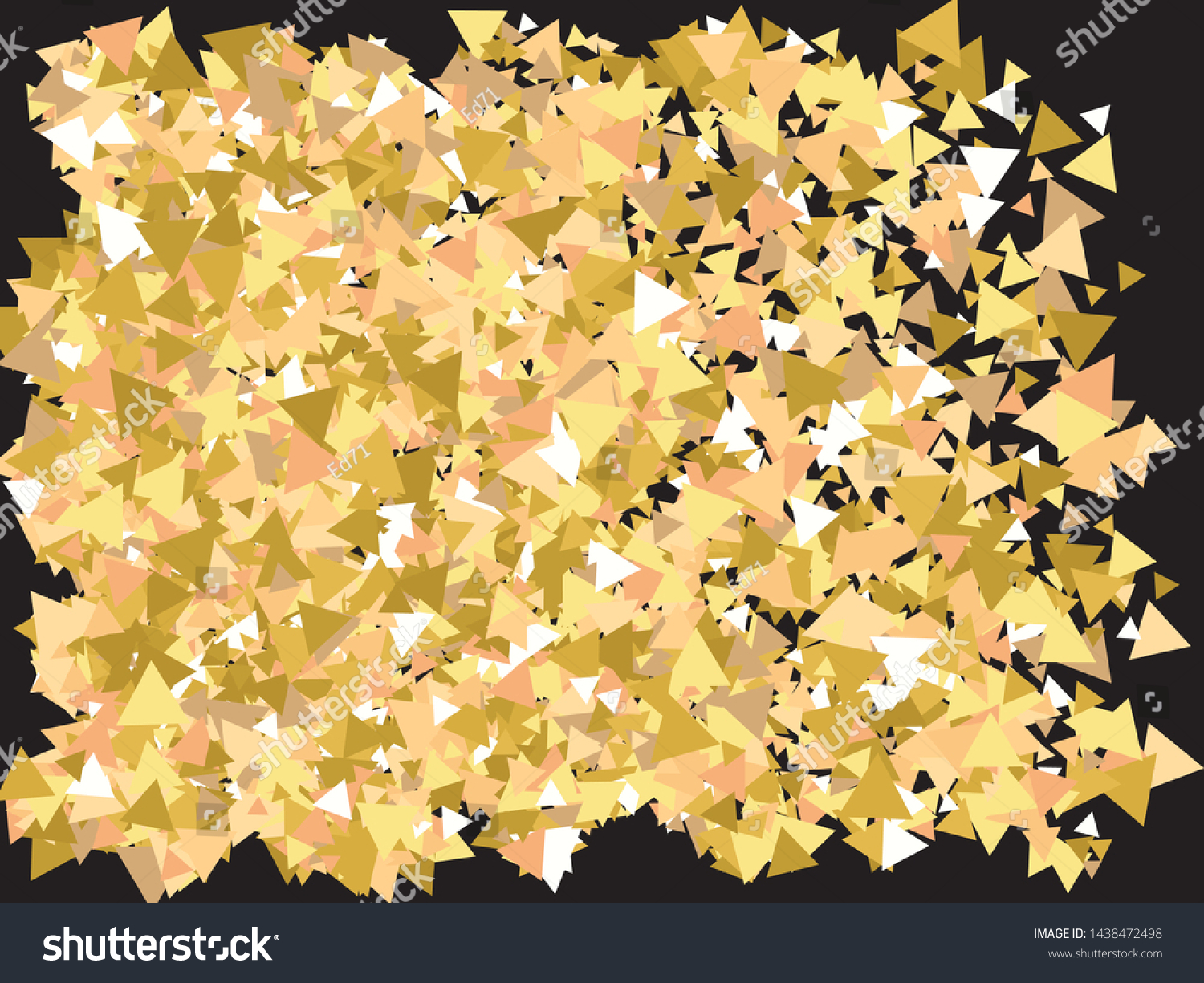 Colorful Confetti Triangles Falling Vector Illustration Stock Vector ...