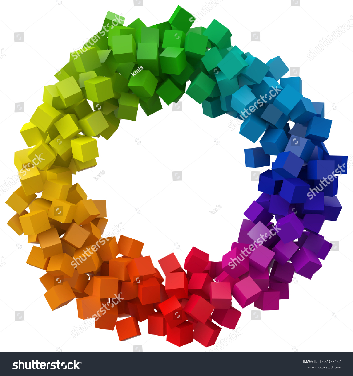 Colorful Cubes 3d Pixel Style Vector Stock Vector (Royalty Free ...