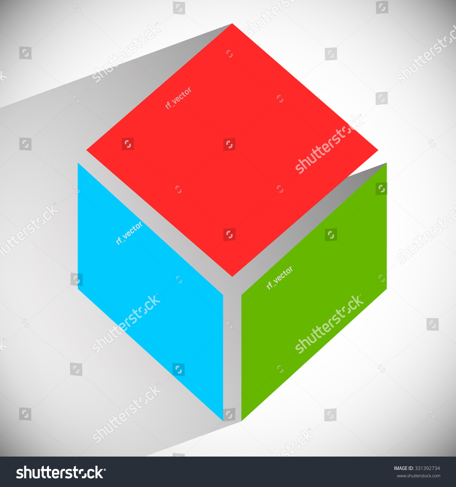 Colorful 3d Isometric Cube Stock Vector (Royalty Free) 331392734 ...