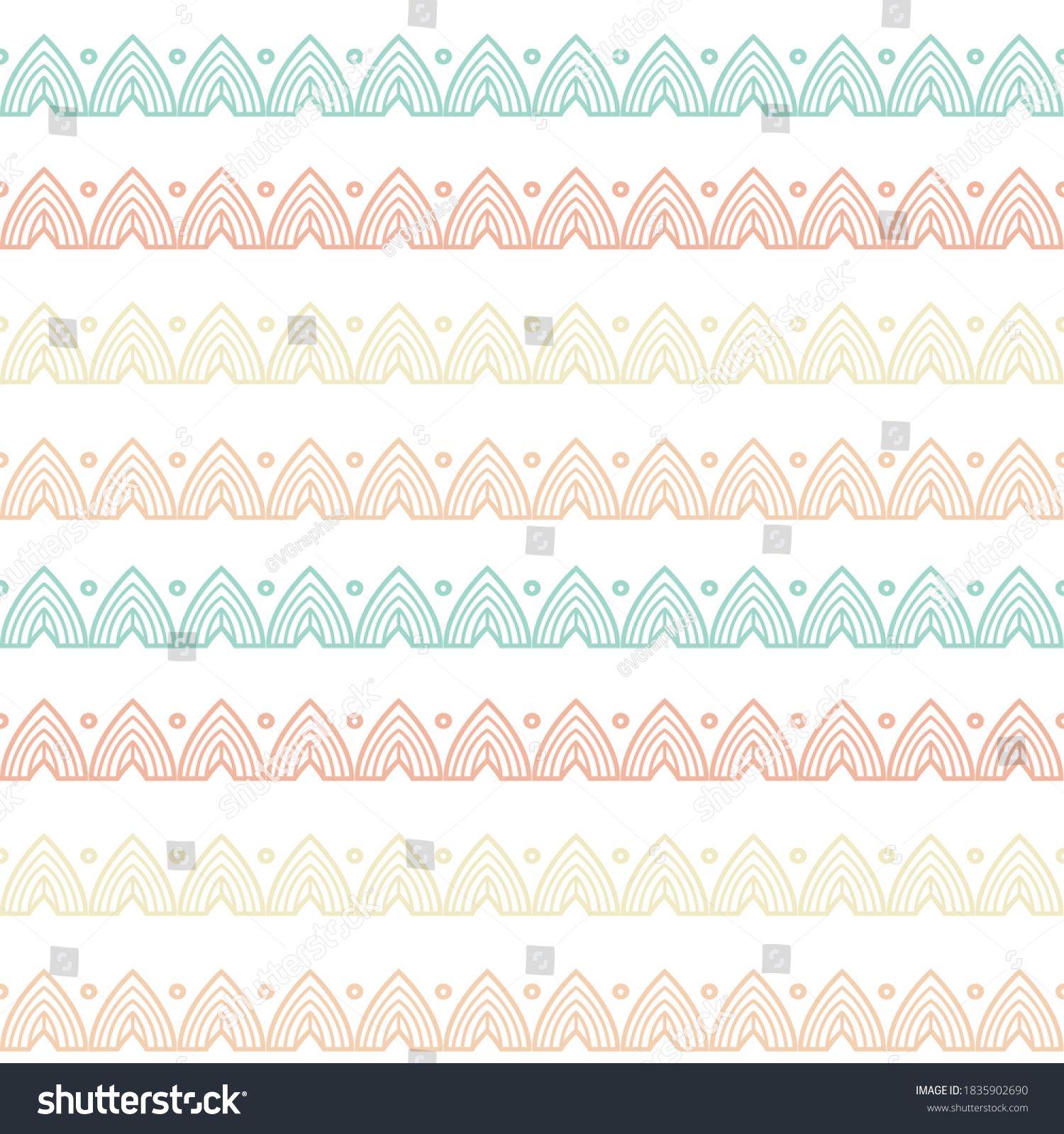 Colorful Decorative Lines On White Background: เวกเตอร์สต็อก (ปลอดค่า ...