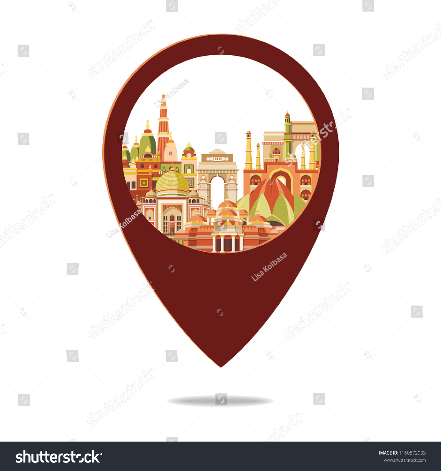 Colorful Detailed India Skyline Travel Tourism Stock Vector (Royalty ... Colorful Detailed India Skyline Travel Tourism Stock Vector (Royalty ...