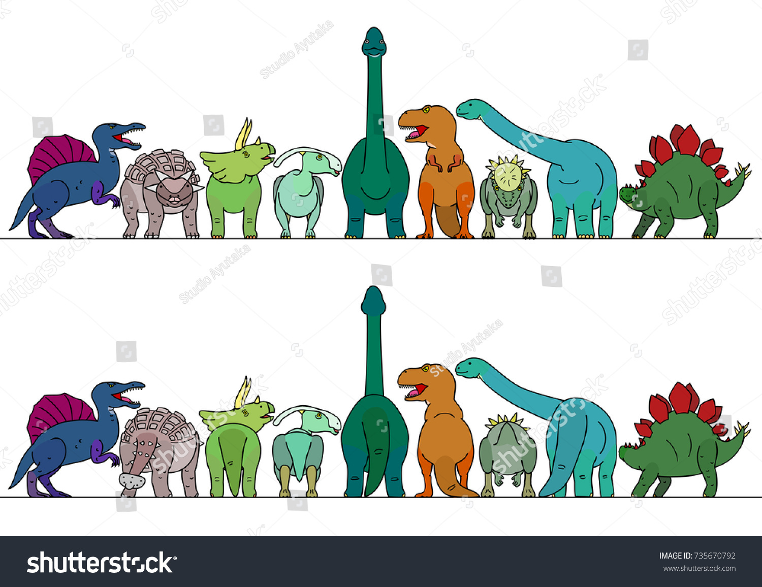Dinosaur front view : 196 illustrations, images et images vectorielles ...