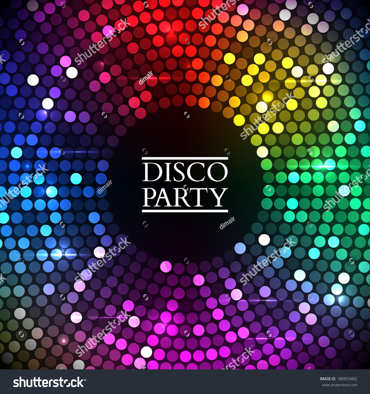 Colorful Disco Lights Vector Stock Vector (Royalty Free) 180953462 ...