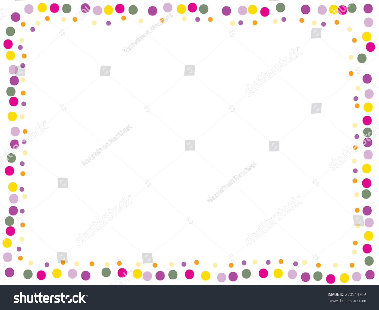 Colorful Dot Background Frame Stock Vector 270544769 - Shutterstock