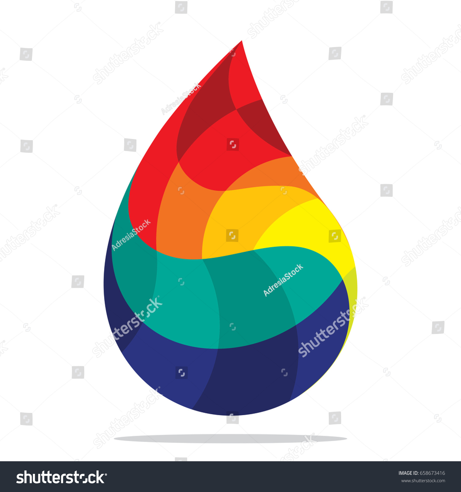 Colorful Drop Icon Stock Vector (Royalty Free) 658673416 | Shutterstock