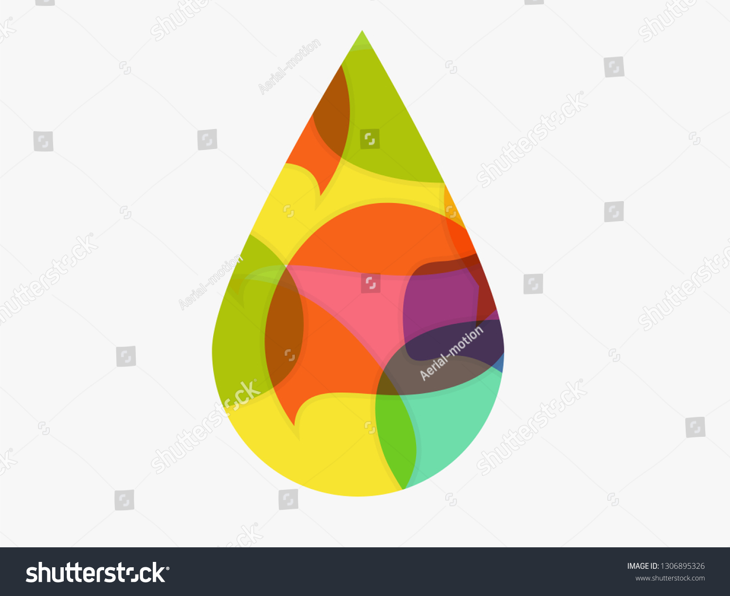 Colorful Drop Vector Graphics Stock Vector (Royalty Free) 1306895326 ...