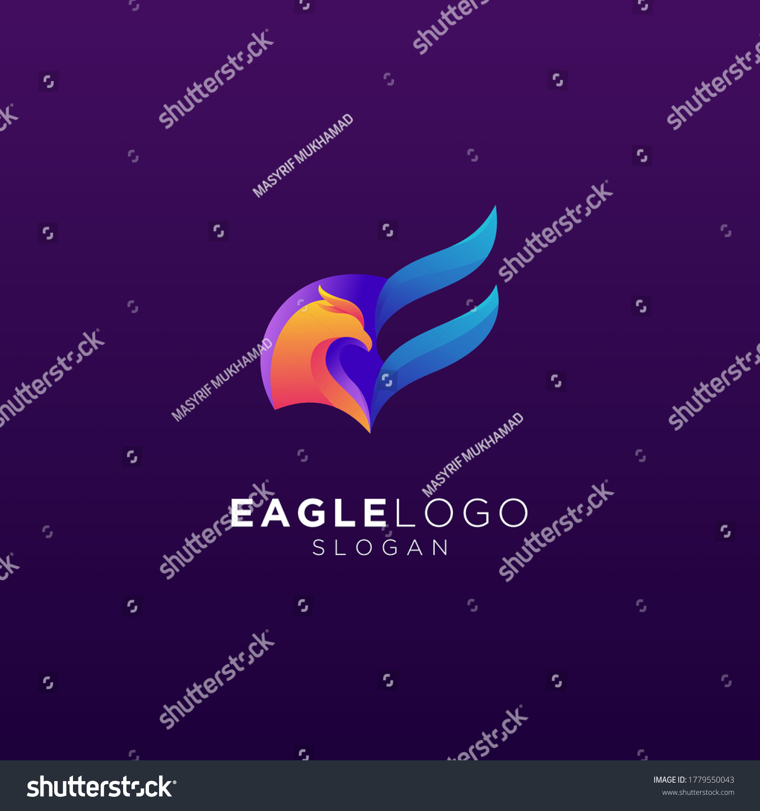 Colorful Eagle Logo Vector Design Stock Vector (Royalty Free ...