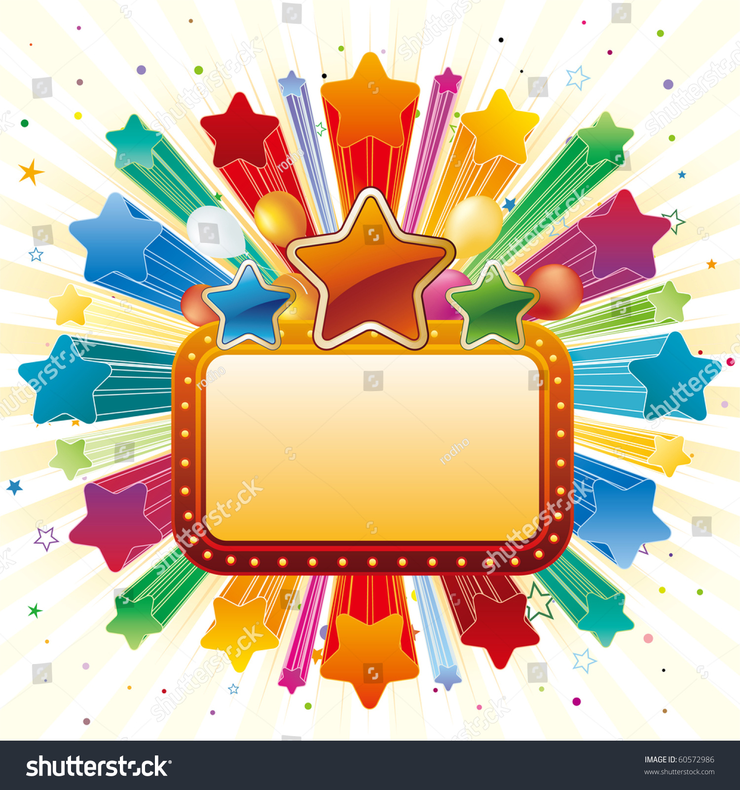 Colorful Explosion Star Vector Border Stock Vector (Royalty Free ...