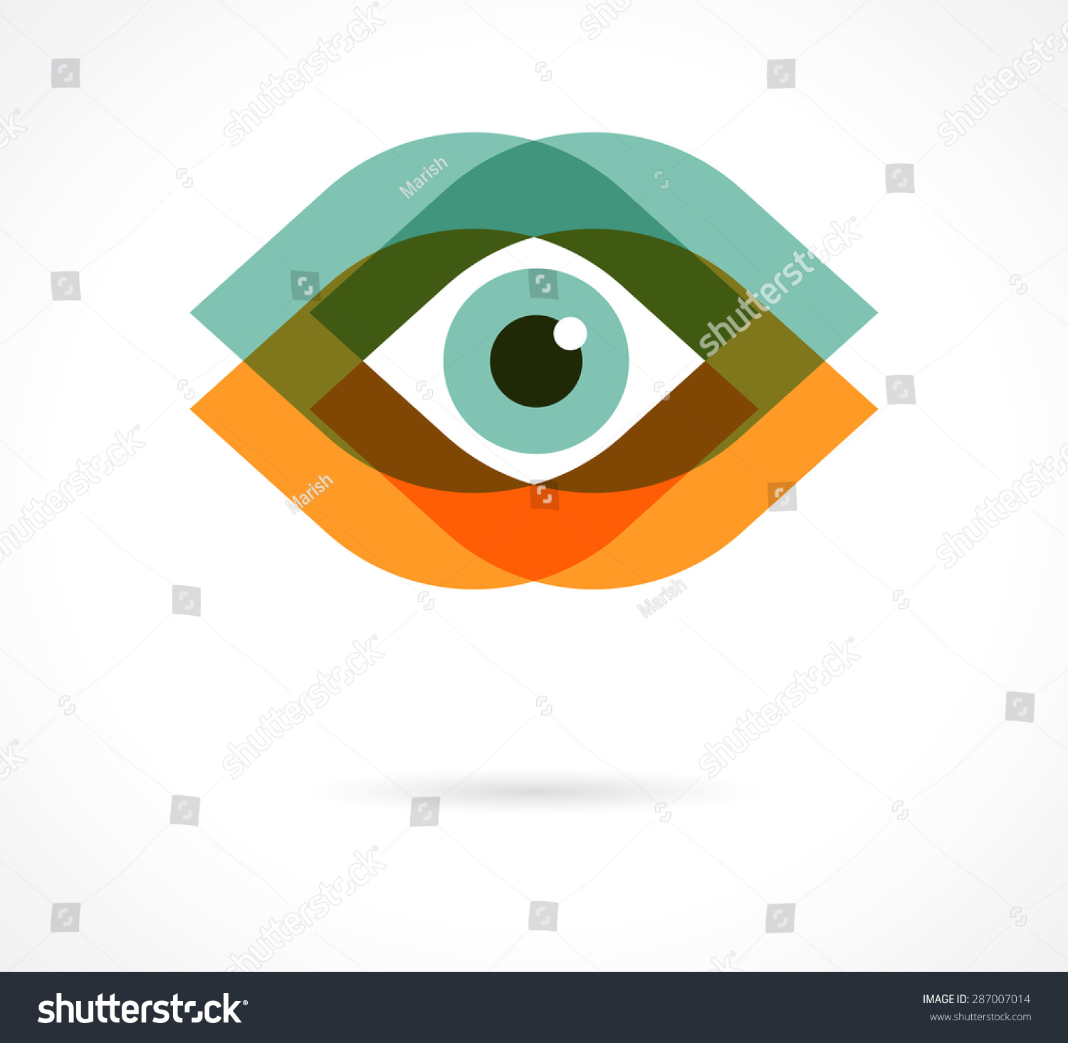 Colorful Eye Icon Stock Vector (Royalty Free) 287007014 - Shutterstock