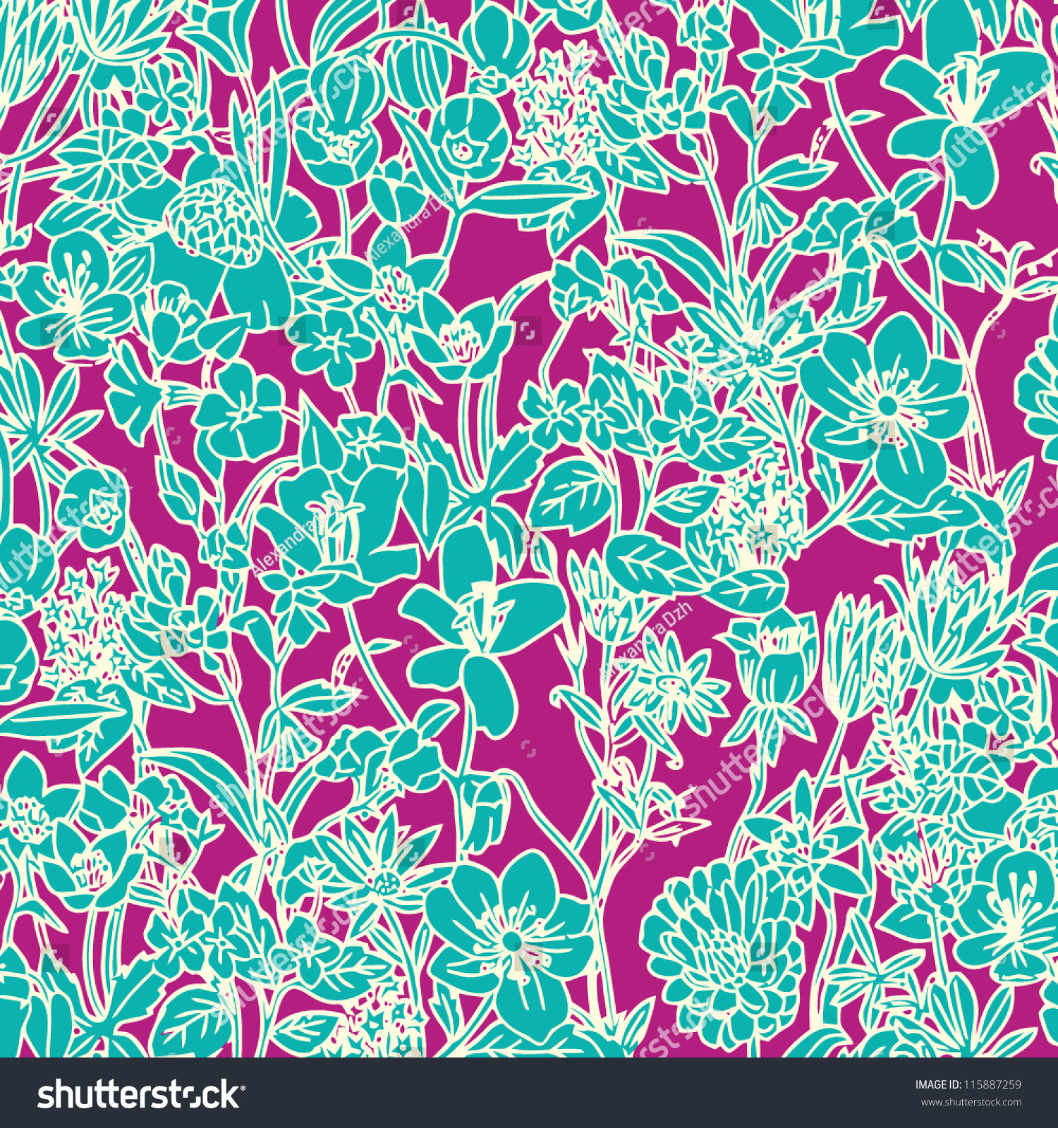 Colorful Floral Vector Background Stock Vector (Royalty Free) 115887259 ...