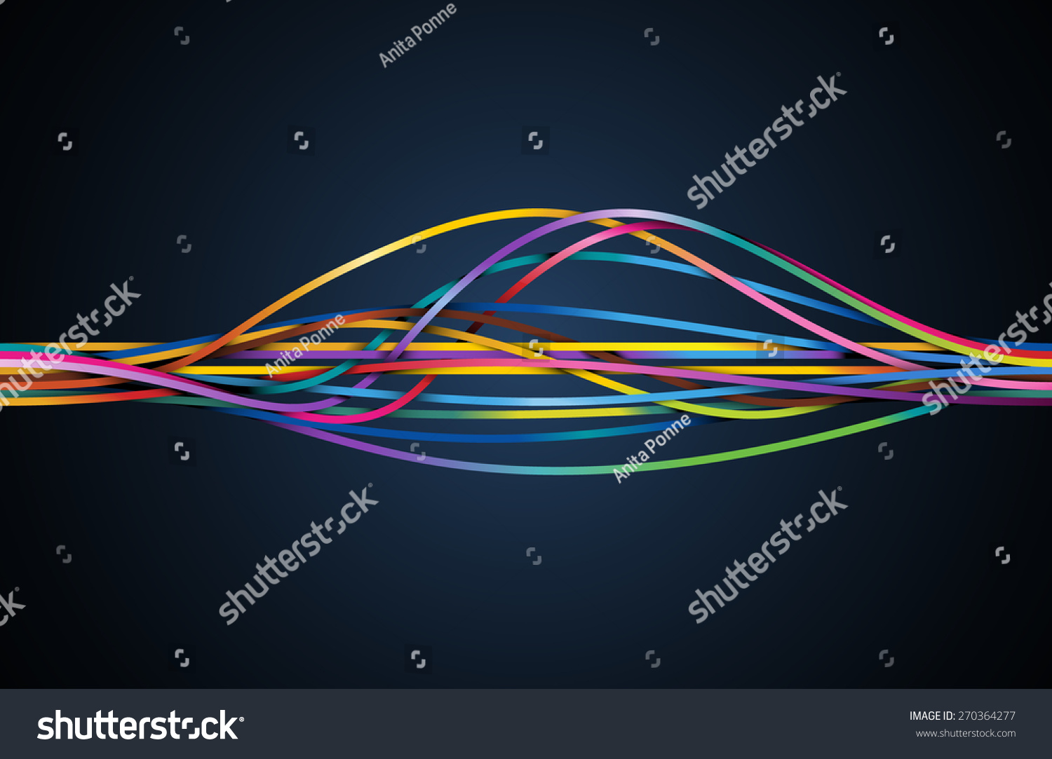 Colorful Flowing Lines Eps10 Vector Stock Vector (Royalty Free) 270364277