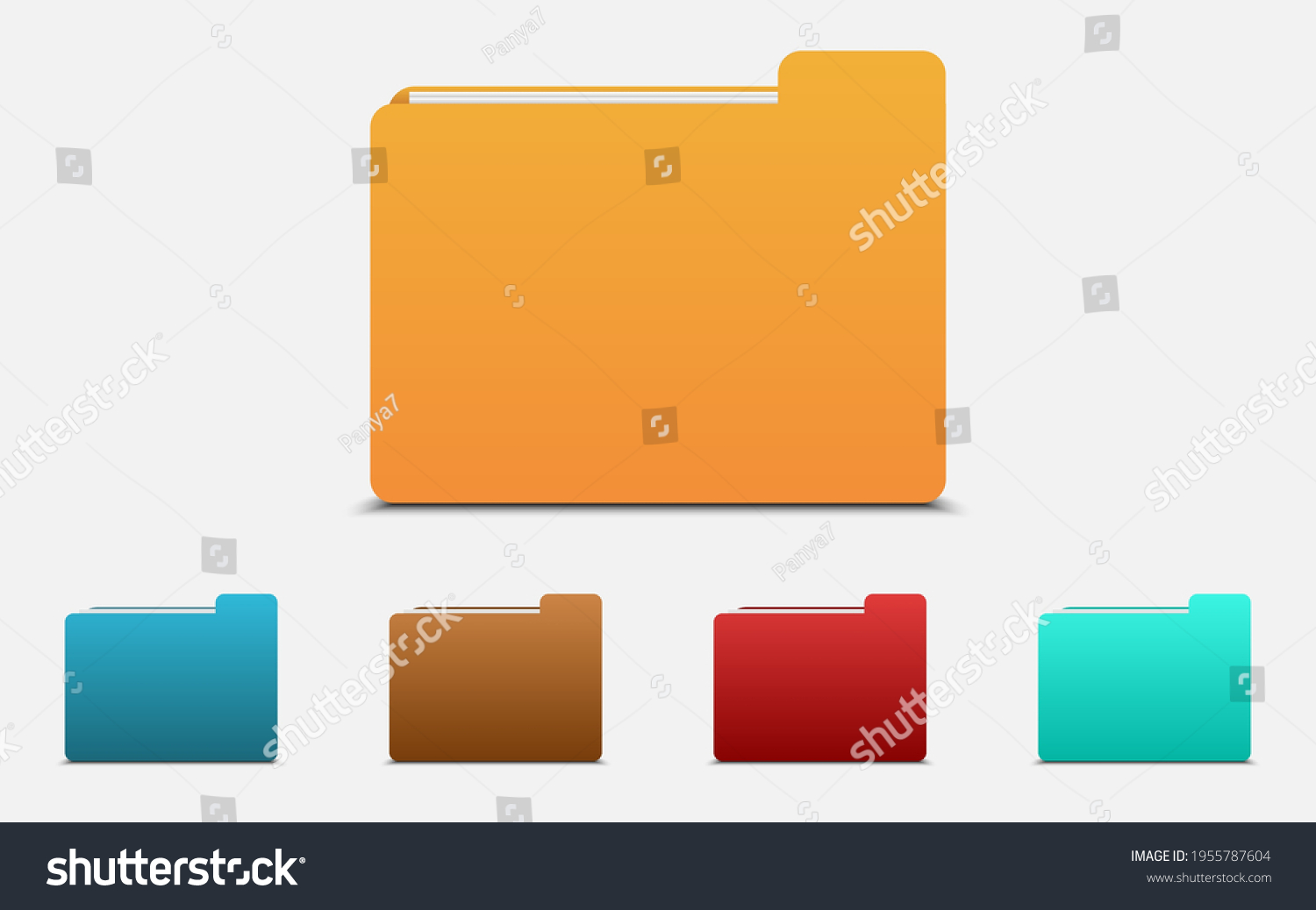 Colorful Folder Icon Vector Illustration Stock Vector (Royalty Free ...