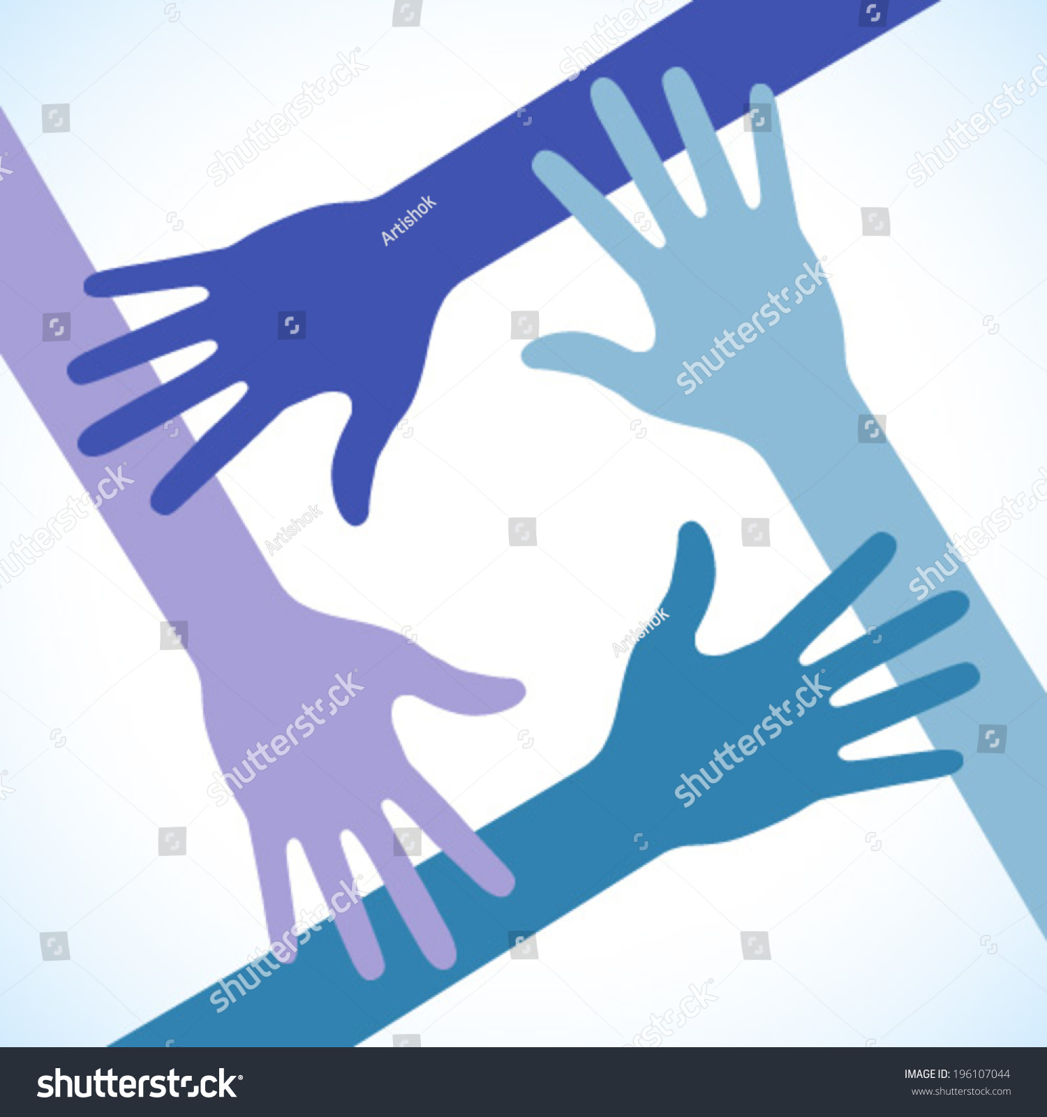 Colorful Four Hands Icon Vector Illustration Stock Vector (Royalty Free ... Colorful Four Hands Icon Vector Illustration Stock Vector (Royalty Free ...