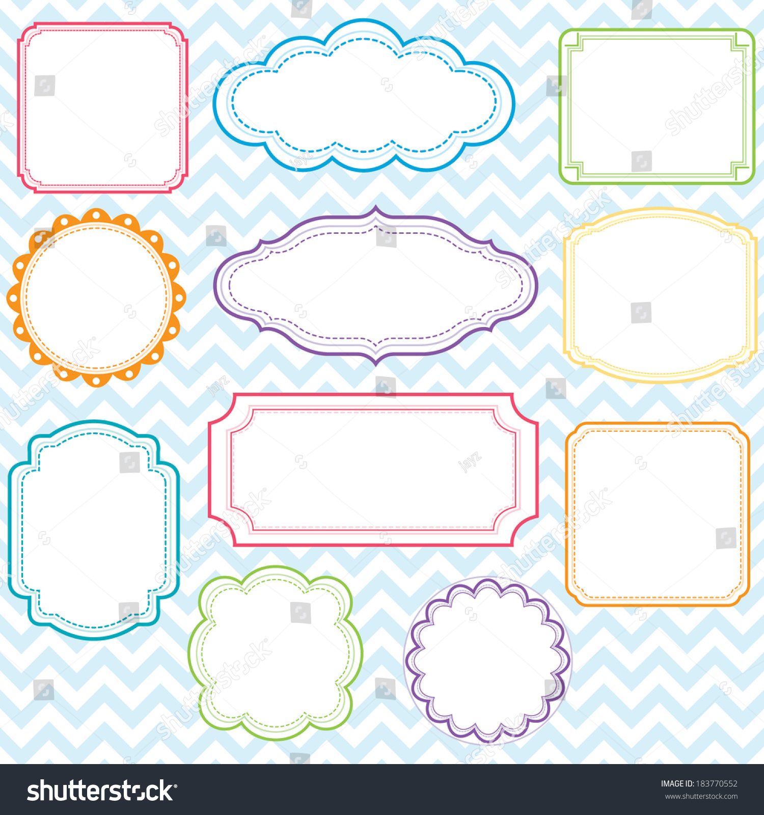 Colorful Frames Design Set Illustration Stock Vector (Royalty Free ...