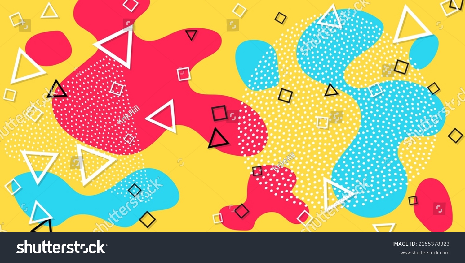 Colorful Funky Background 90s Pattern Colour Stock Vector (Royalty Free ...
