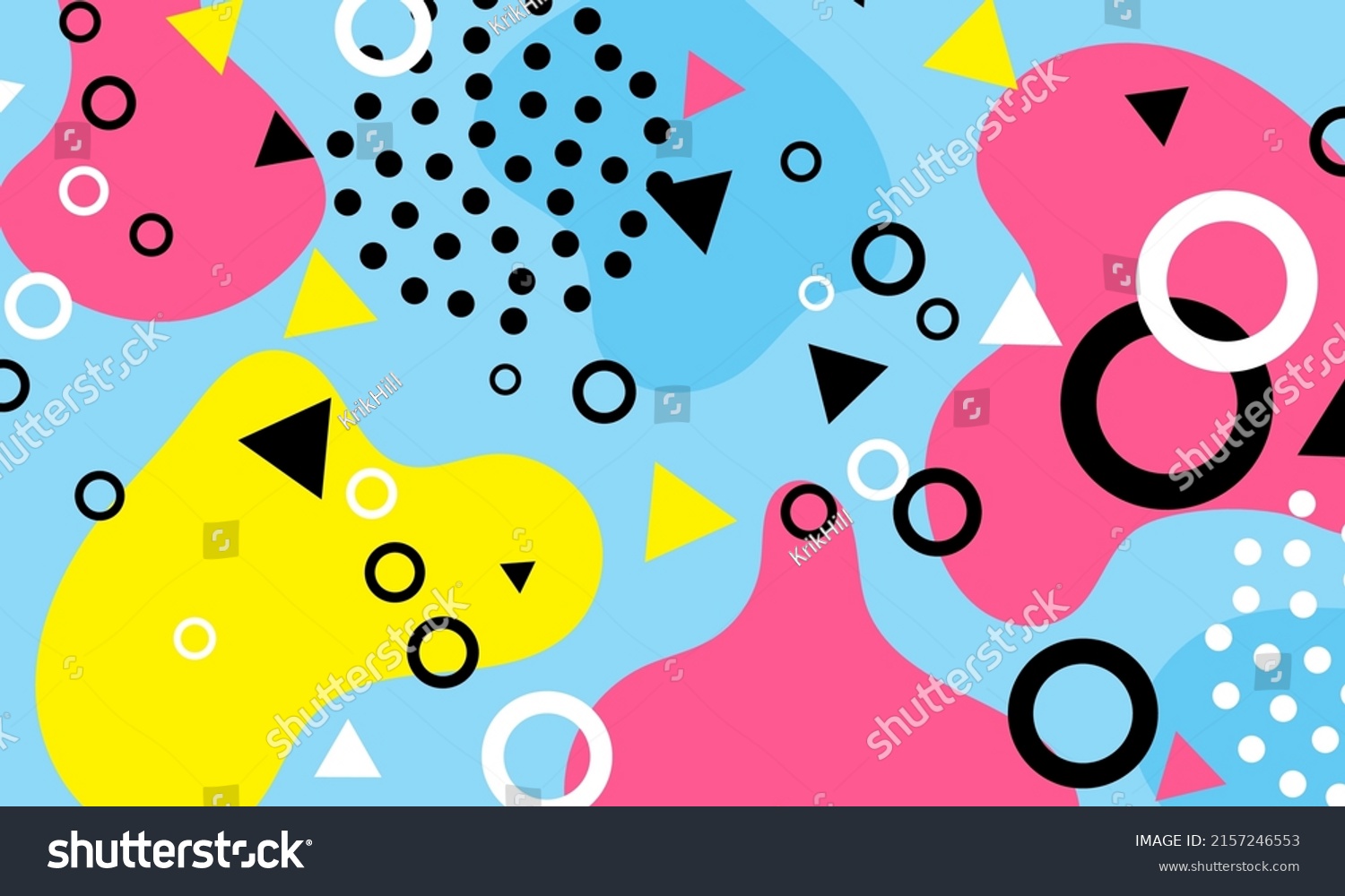 Colorful Funky Background 90s Pattern Colour Stock Vector (Royalty Free ...