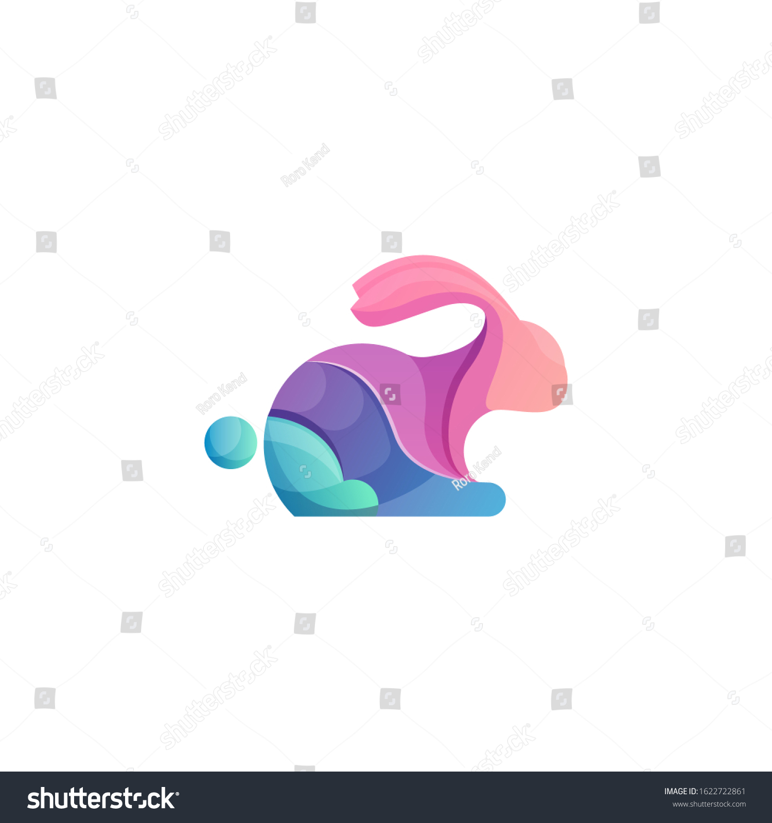 Colorful Gradient Rabbit Bunny Logo Vector Stock Vector (Royalty Free ...