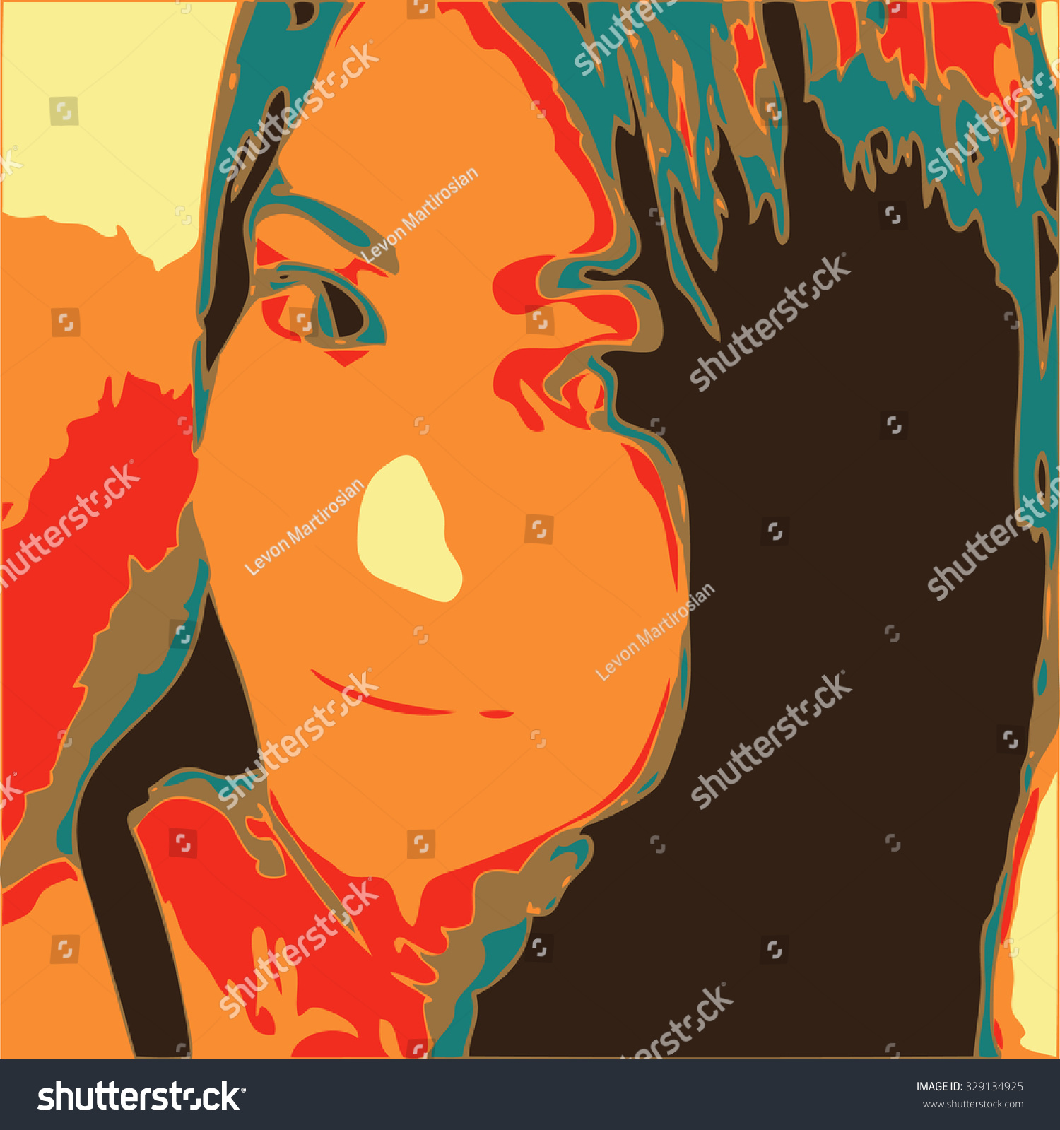 Colorful Graffiti Face Vector Stock Vector (Royalty Free) 329134925 ...