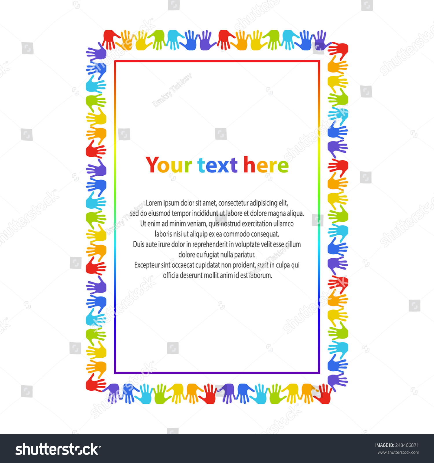 478 Handprint border Stock Illustrations, Images & Vectors | Shutterstock