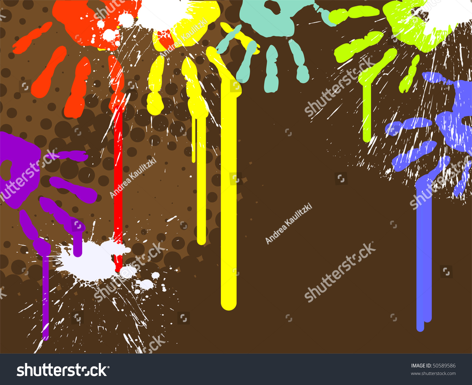 Colorful Hand Prints Vector Stock Vector (Royalty Free) 50589586 ...