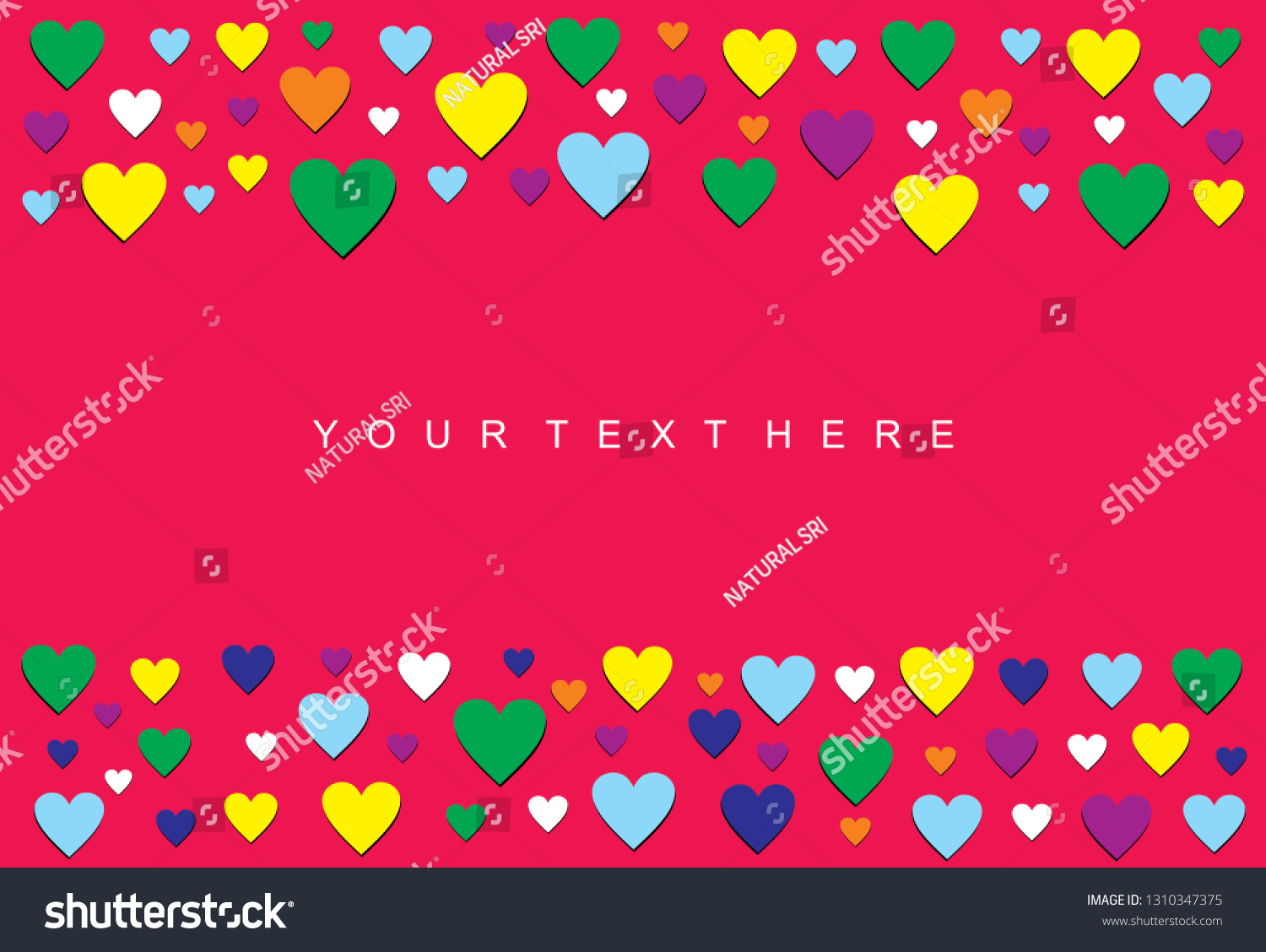 Colorful Heart Backgroundtemplate Vector Stock Vector (Royalty Free ...