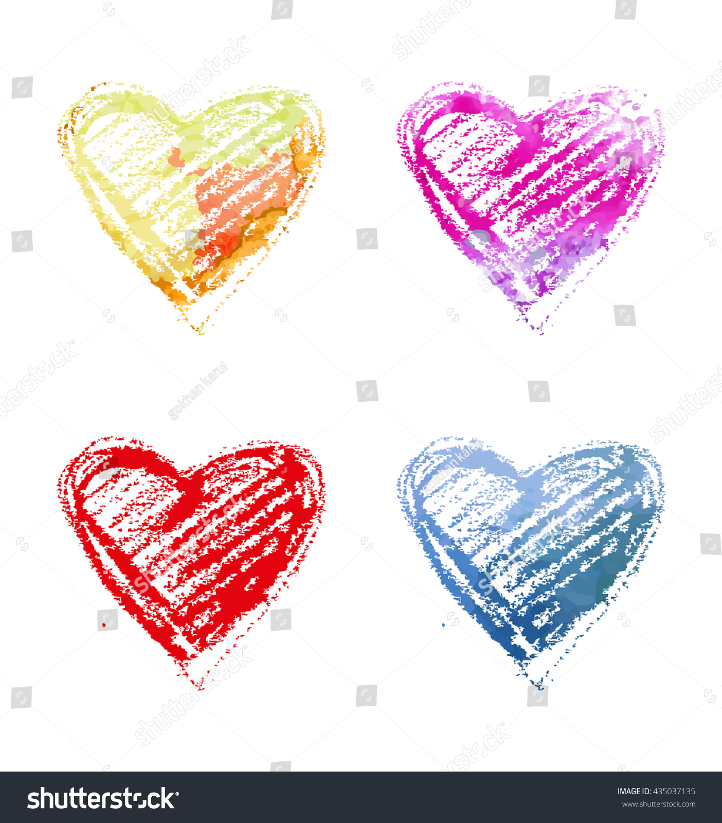 Colorful Heart Vector Heart Background Stock Vector (Royalty Free ...