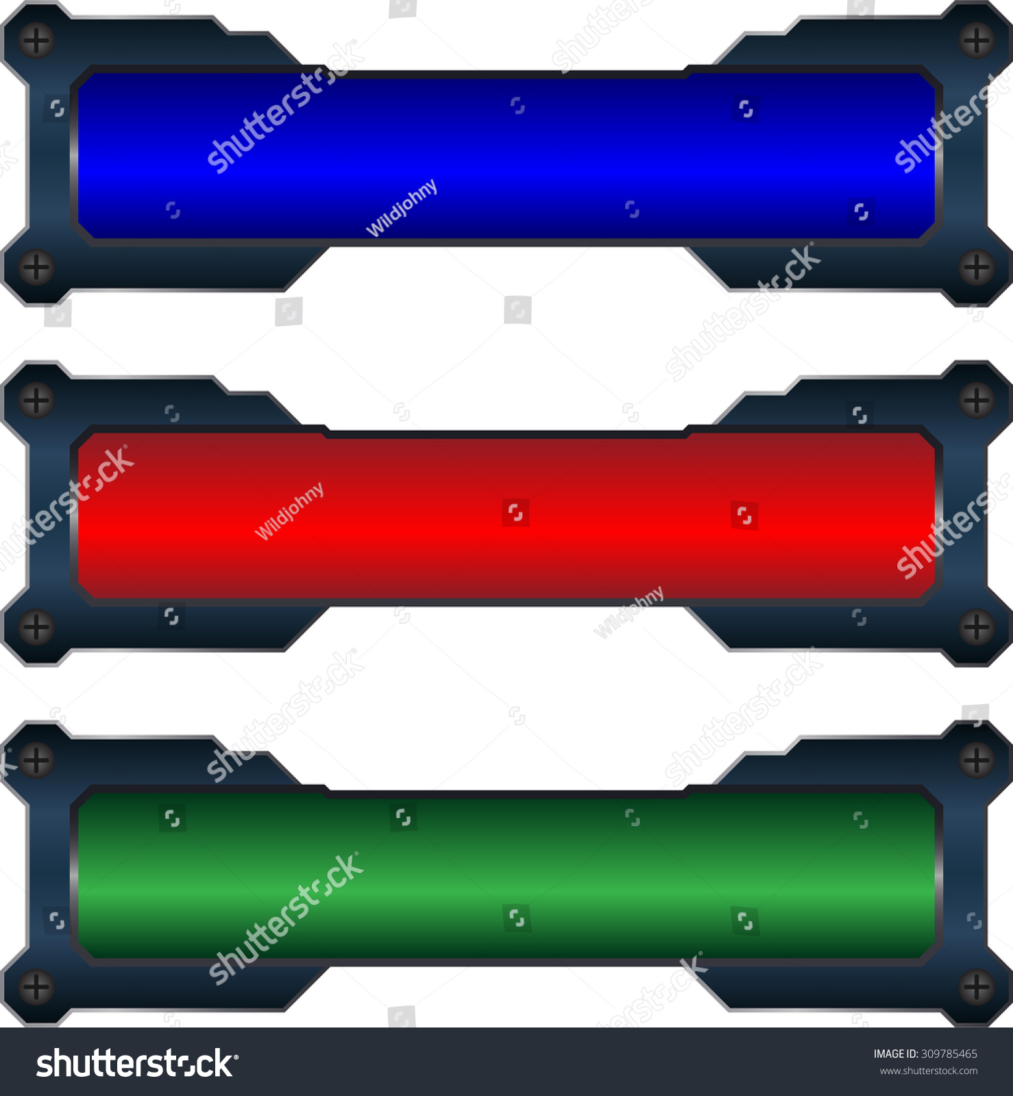 Colorful Hitech Buttons Vector Set Stock Vector (Royalty Free ...