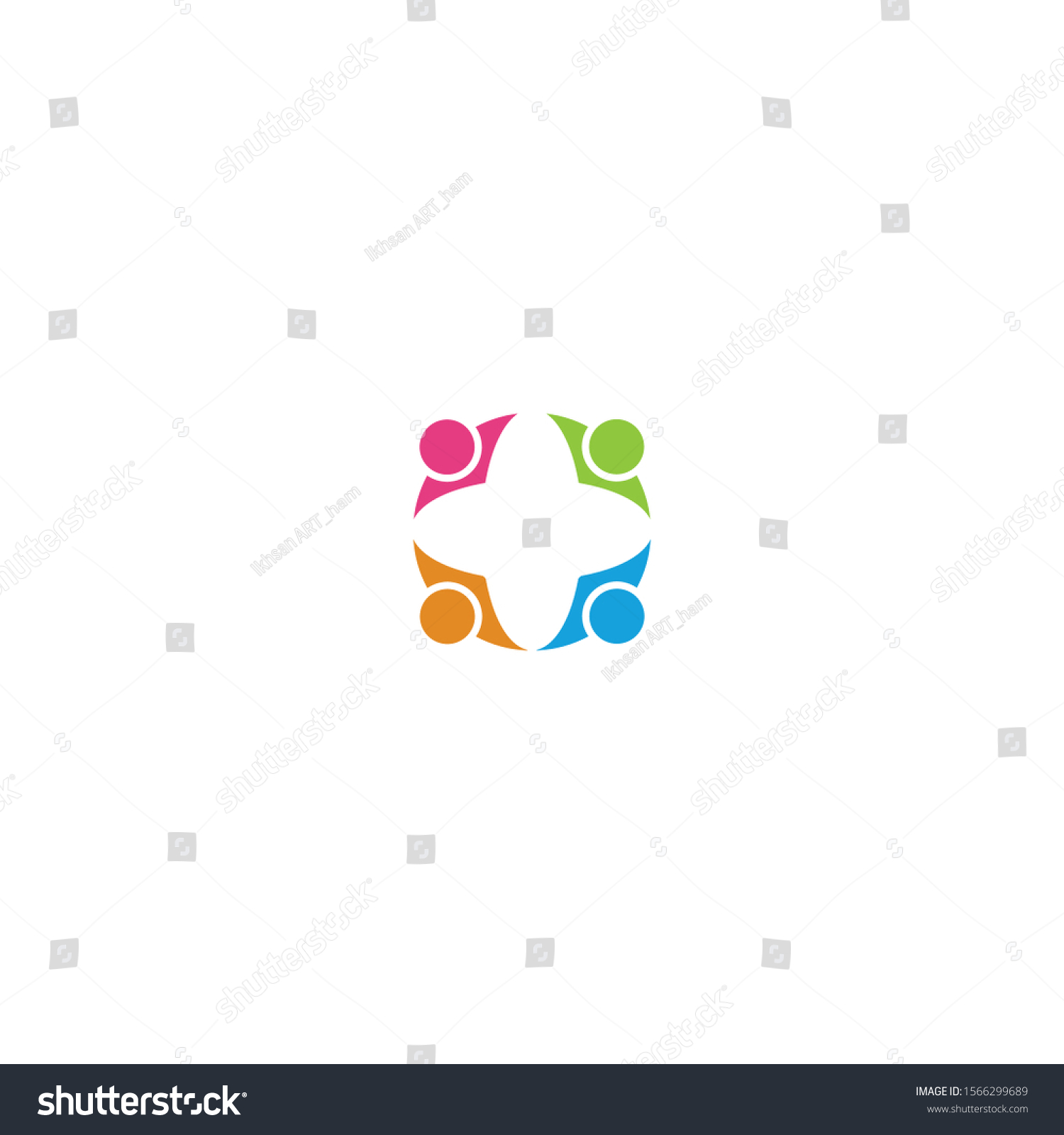 Colorful Human Community Logo Vector Stock Vector (Royalty Free ...