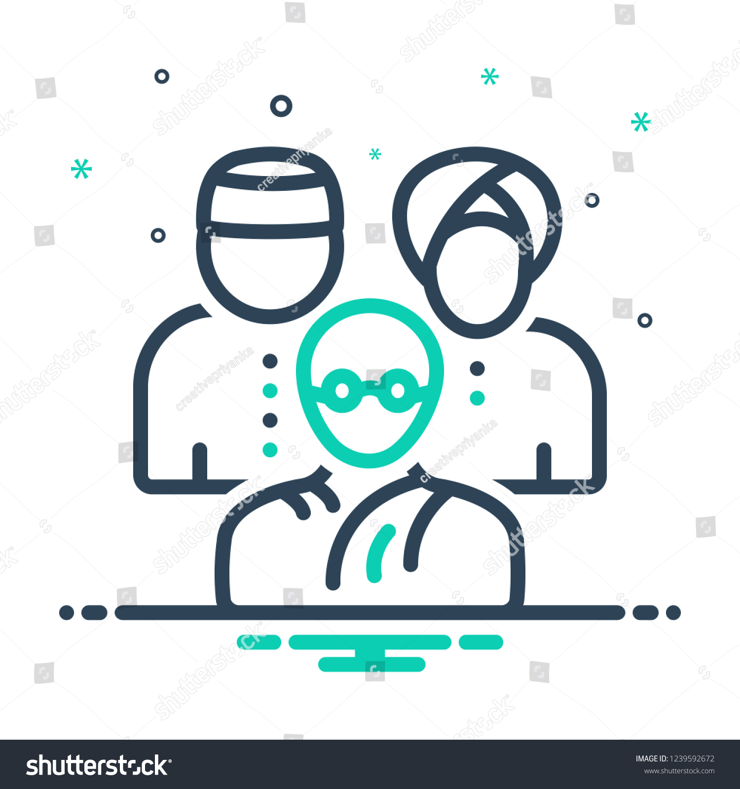 Colorful Icon Multicultural Stock Vector (Royalty Free) 1239592672