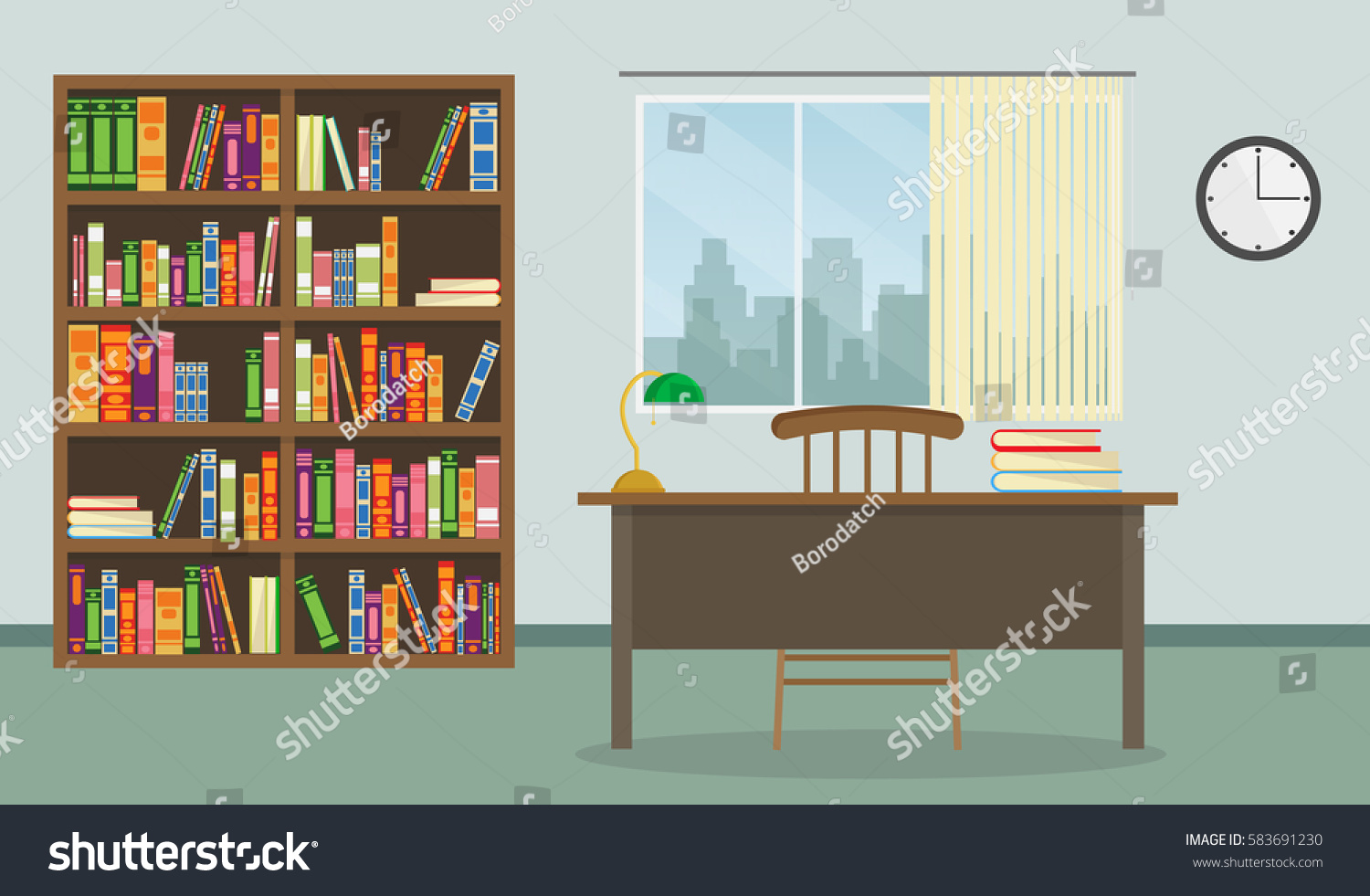 Study room vector Images, Stock Photos & Vectors | Shutterstock