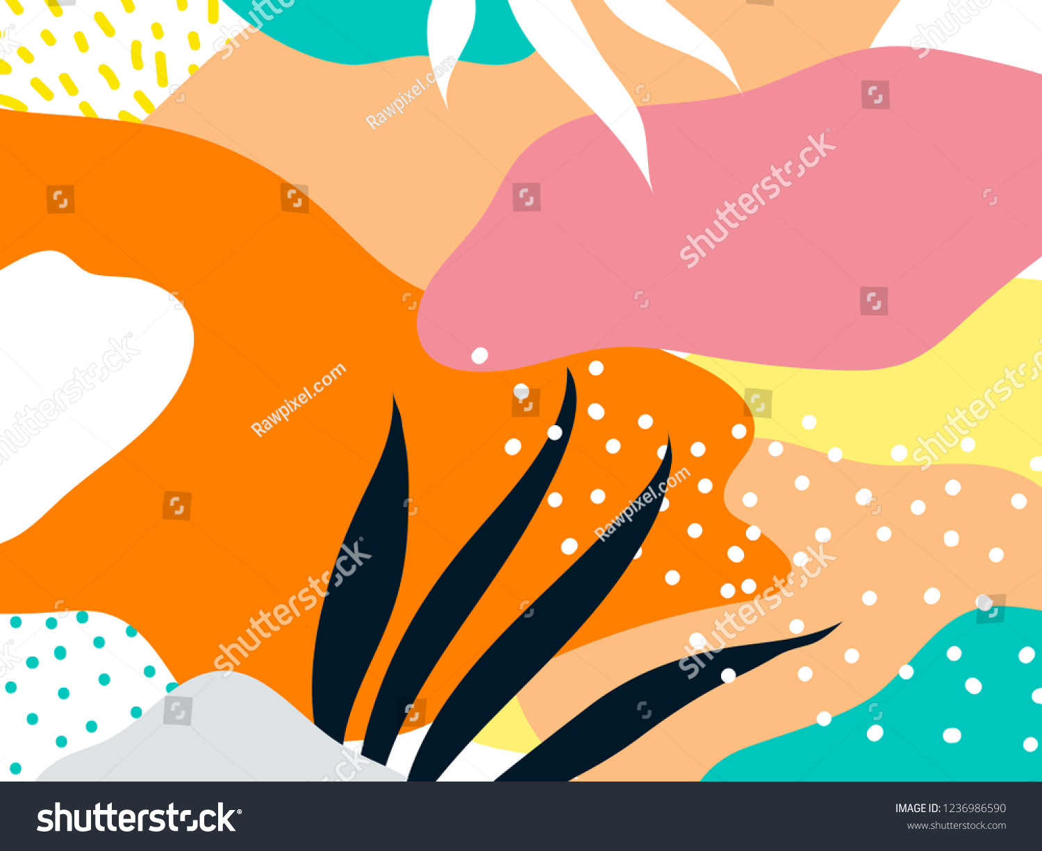 Colorful Memphis Design Background Vector Stock Vector (Royalty Free ...