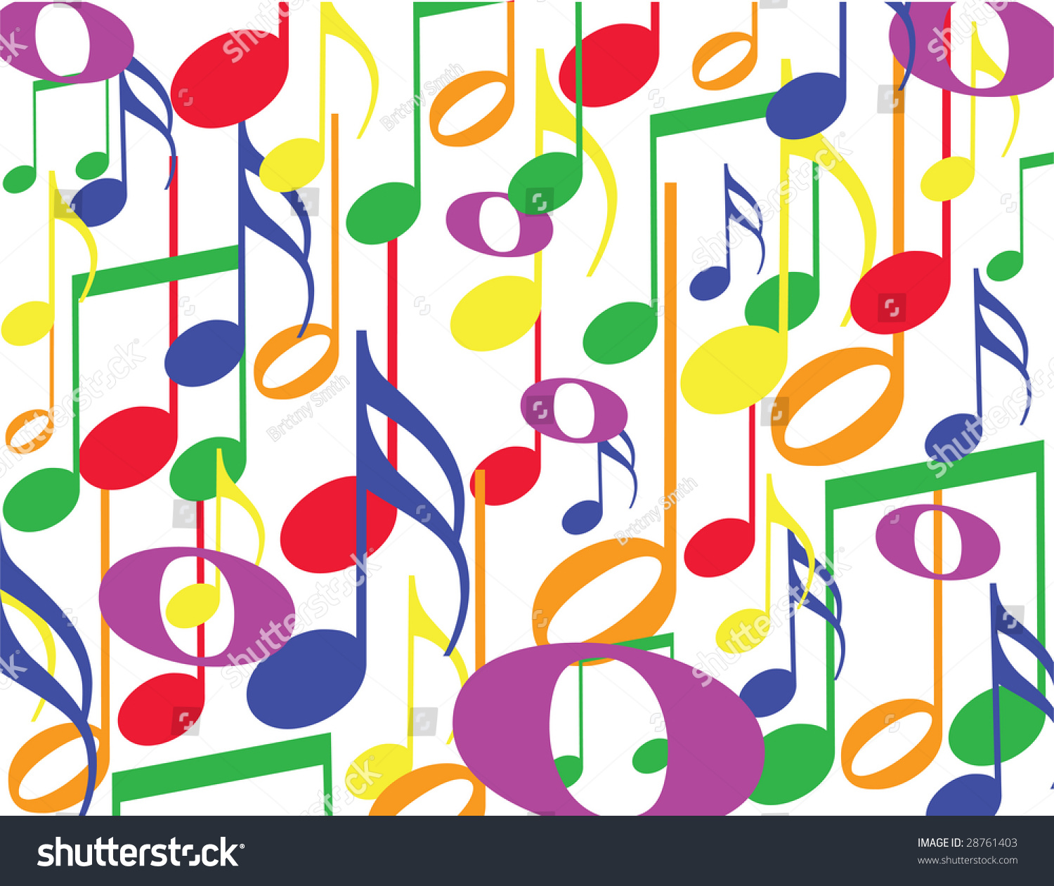 Colorful Musical Notes Stock Vector 28761403 - Shutterstock