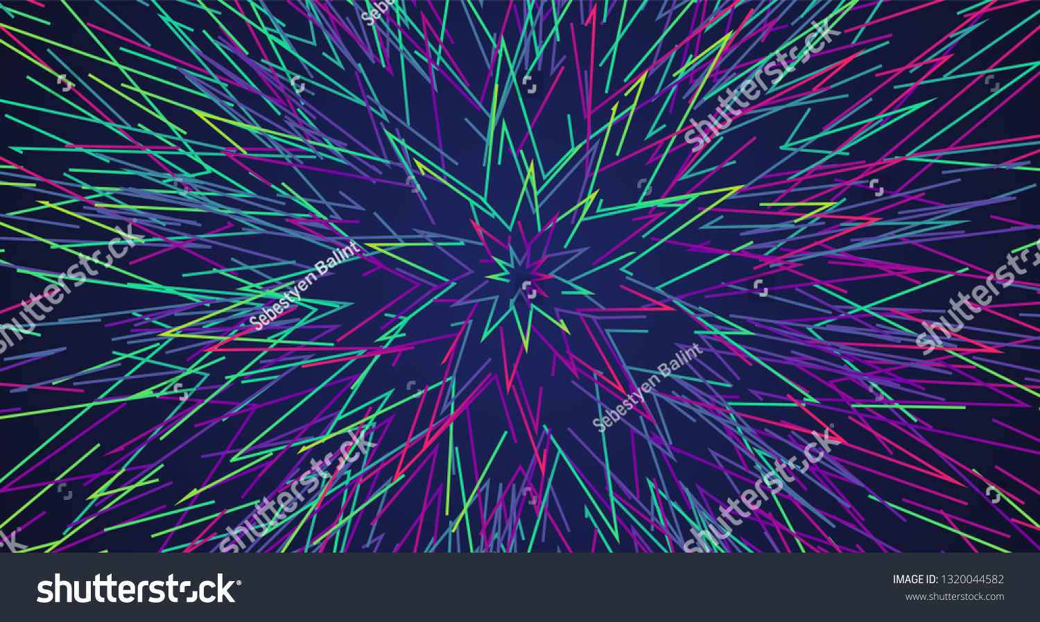 Colorful Neon Dashed Lines Vector Illustration Stock Vector (Royalty ...