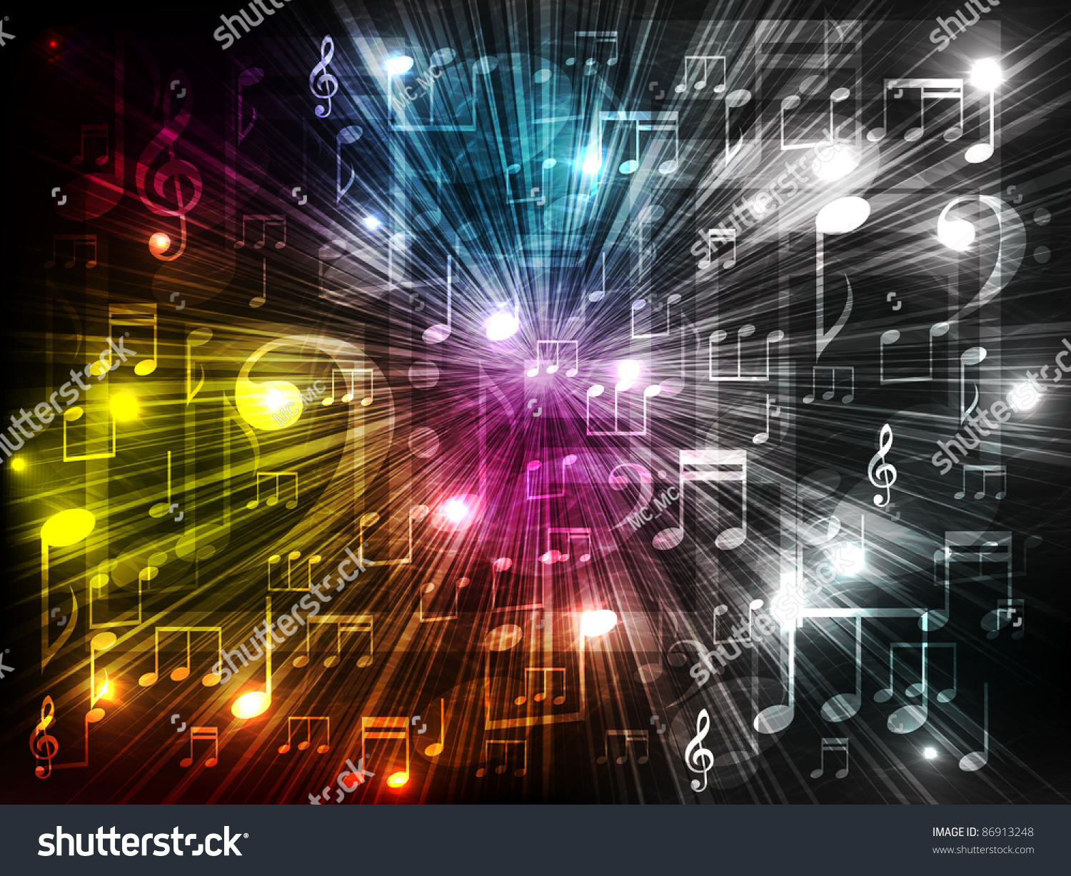 Colorful Neon Notes. Vector Illustration - 86913248 : Shutterstock