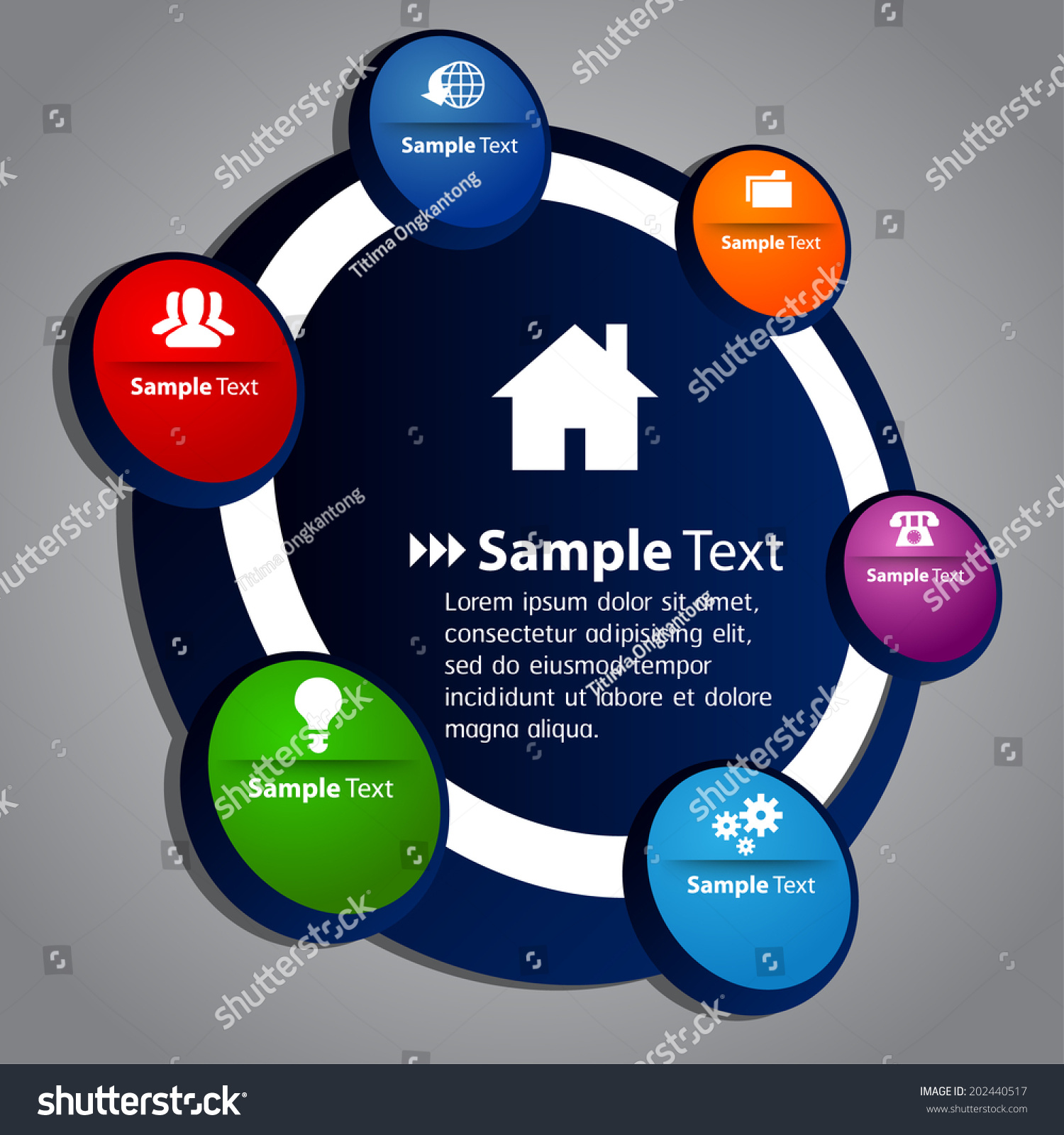 Colorful Network Text Box Website Icon Stock Vector (Royalty Free ...