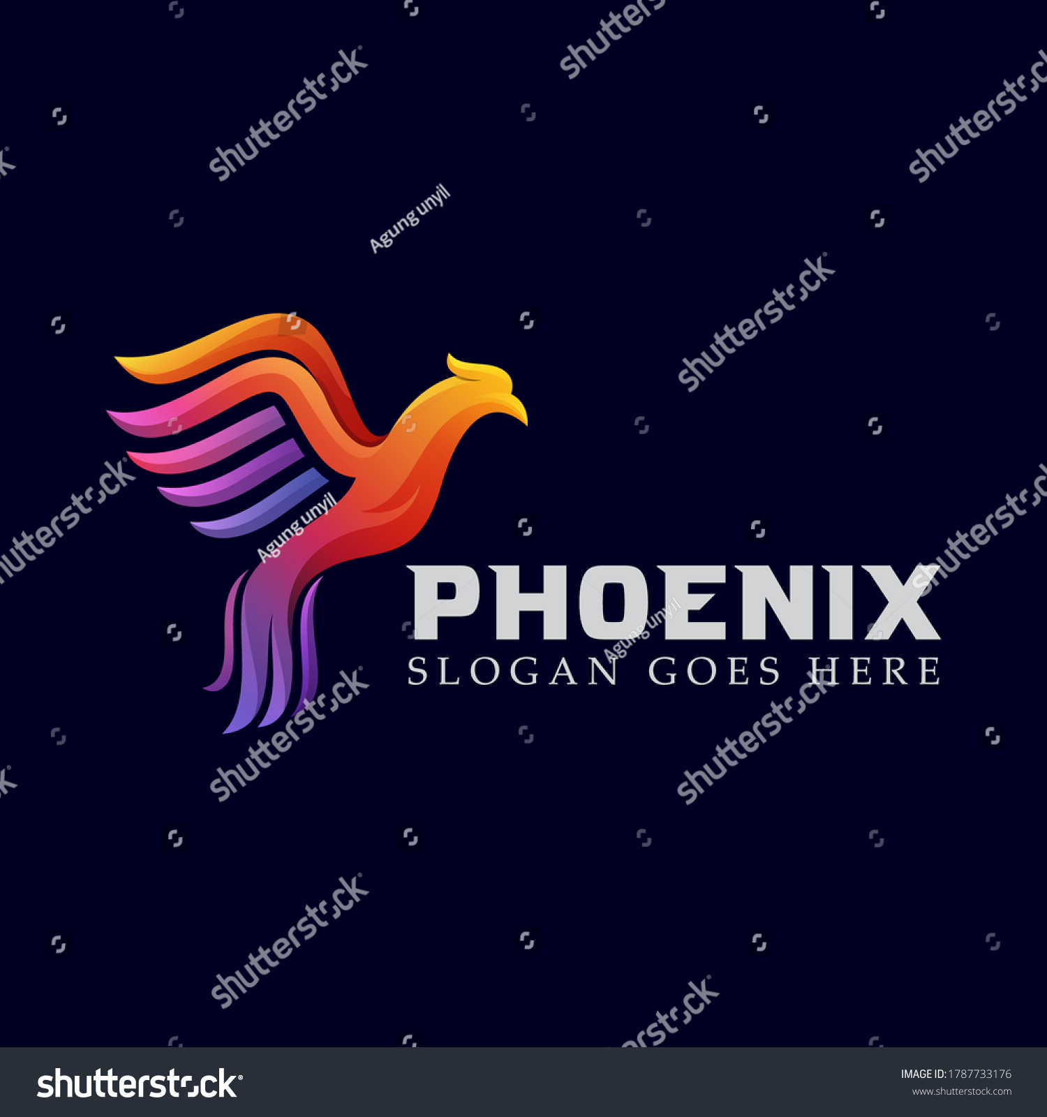 Colorful Phoenix Logo Design Vector Template Stock Vector (Royalty Free ...