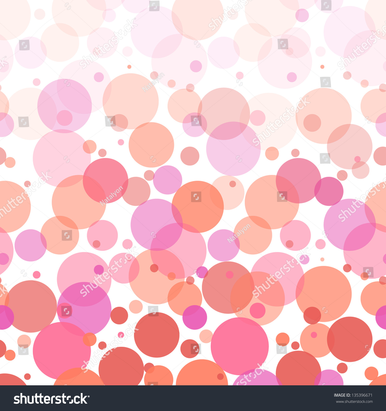 Colorful Pink Bubbles Abstract Seamless Pattern Stock Vector (Royalty ...