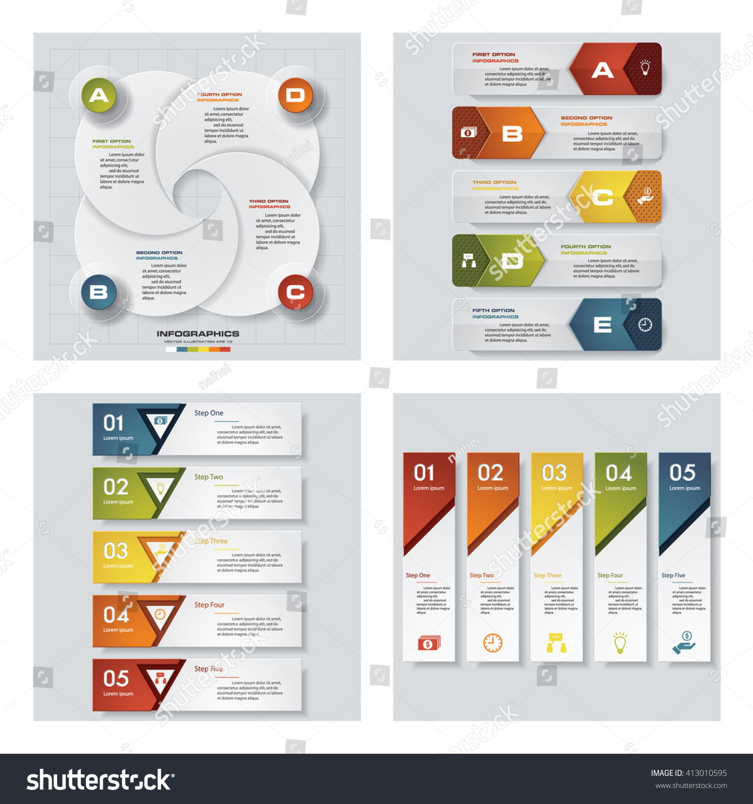 Colorful Presentation Templates Vector Background Your: เวกเตอร์สต็อก ...