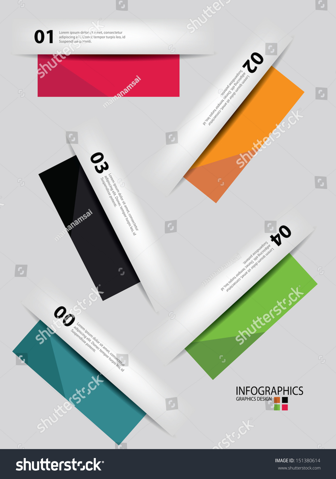 Colorful Presentationsfor Textgraphics Designvector: vector de stock ...