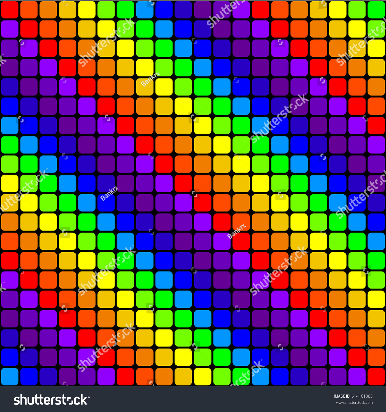 Colorful Rainbow Square Pattern On Black Stock Vector (Royalty Free ...