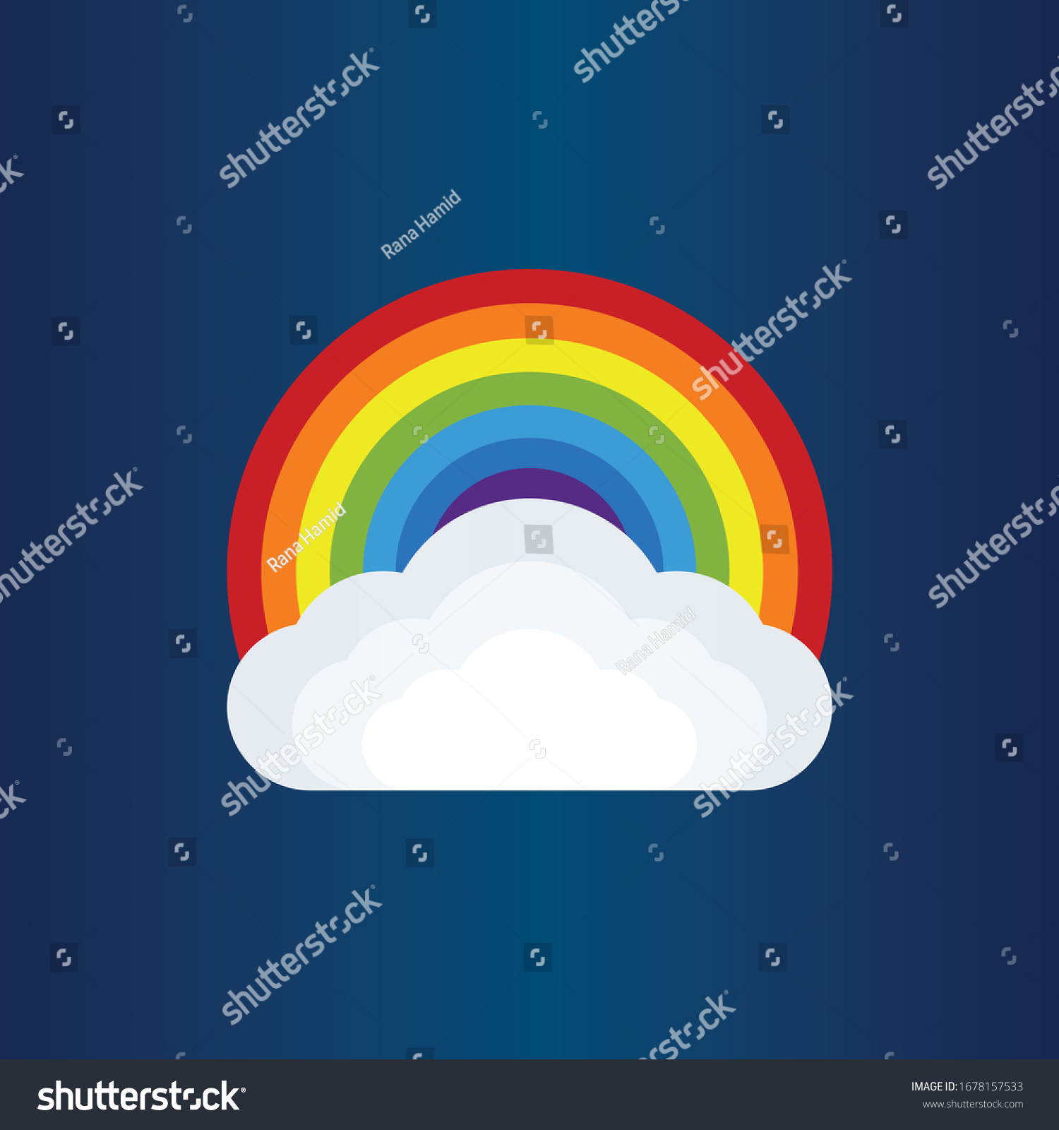 Colorful Rainbow Vector Illustration Creative Rainbow Stock Vector ...