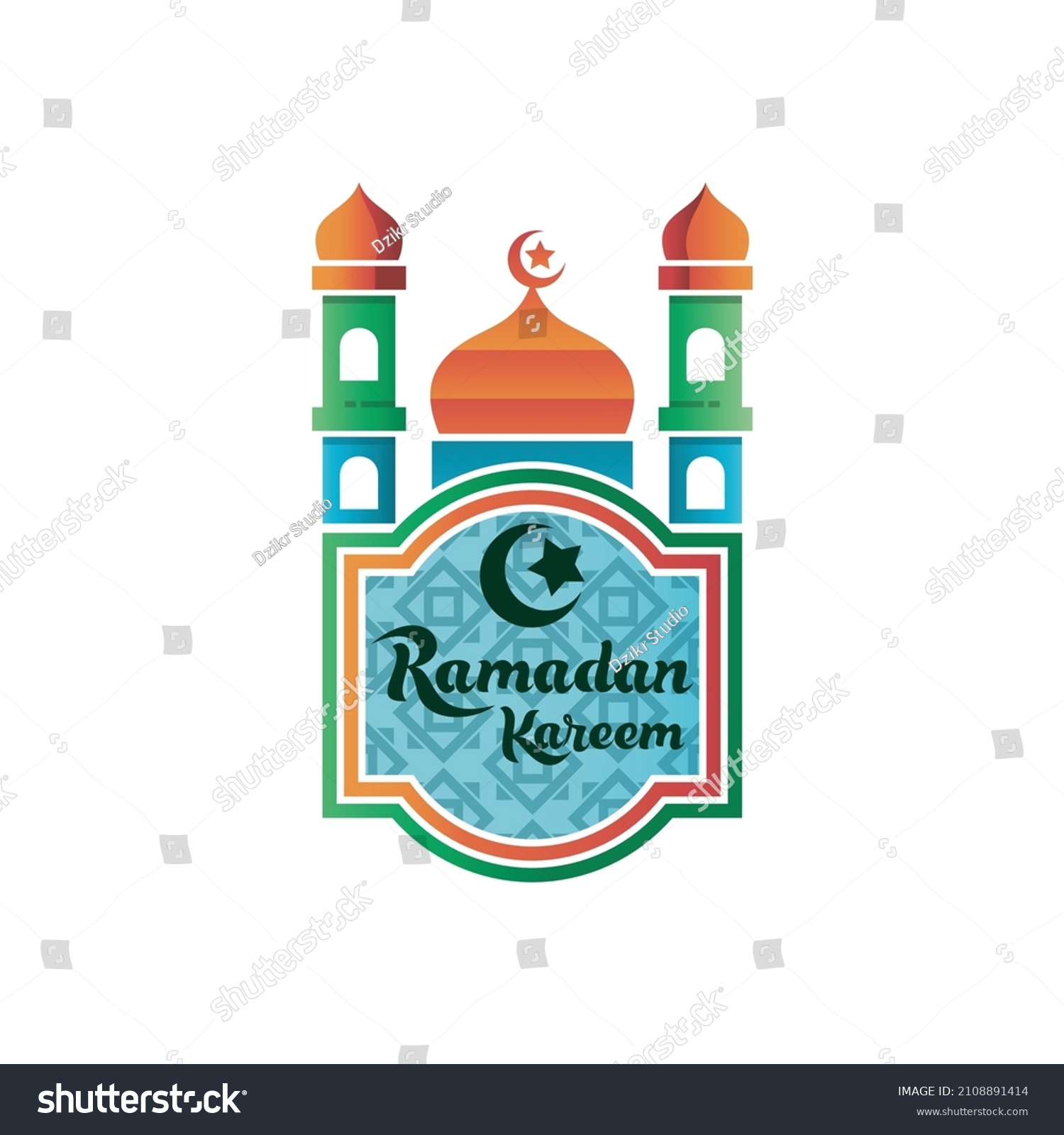 Colorful Ramadan Logo Design Vector Stock Vector (Royalty Free ...