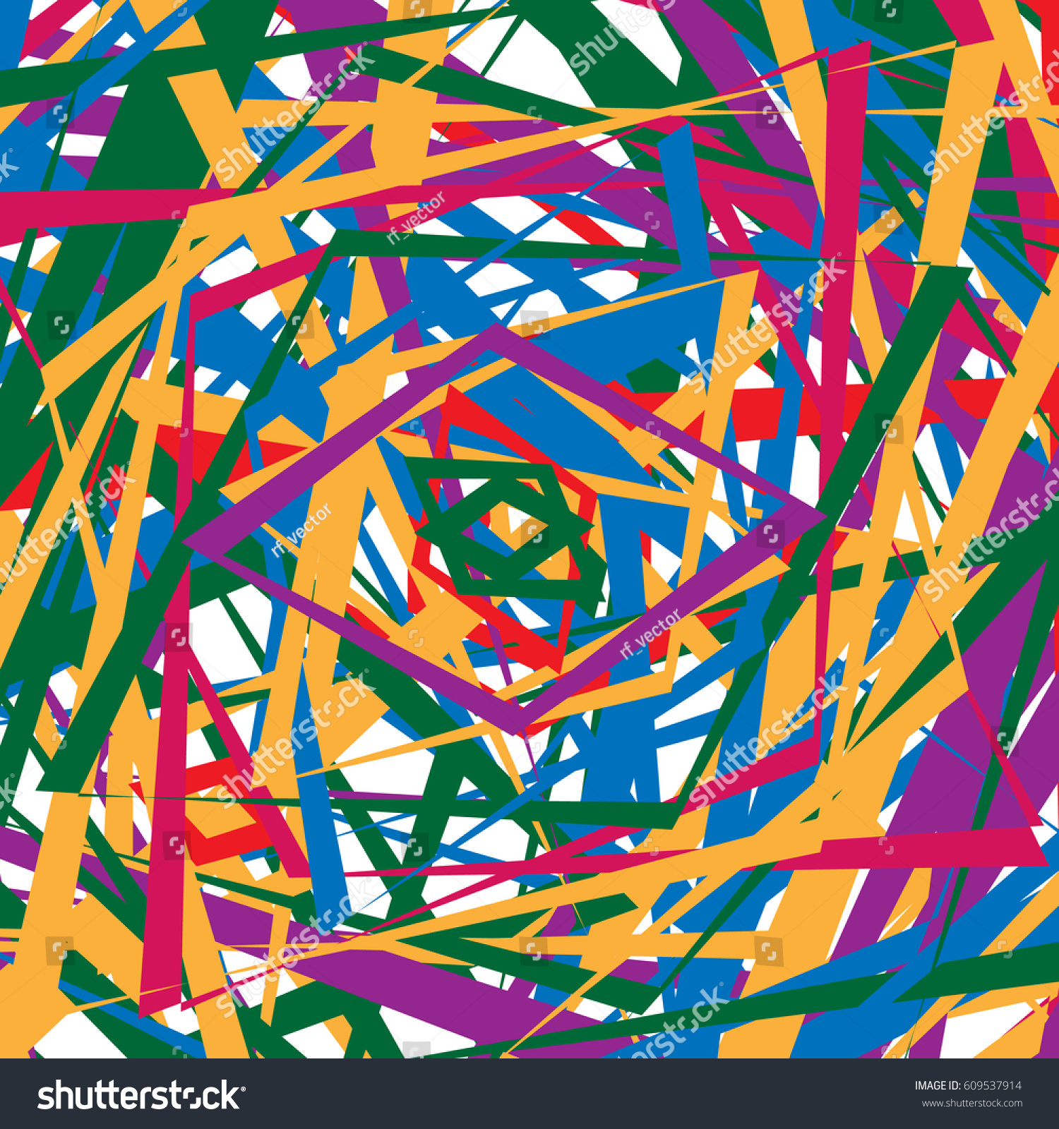 Colorful Random Edgy Pattern Random Overlapping Stock Vector (Royalty ...