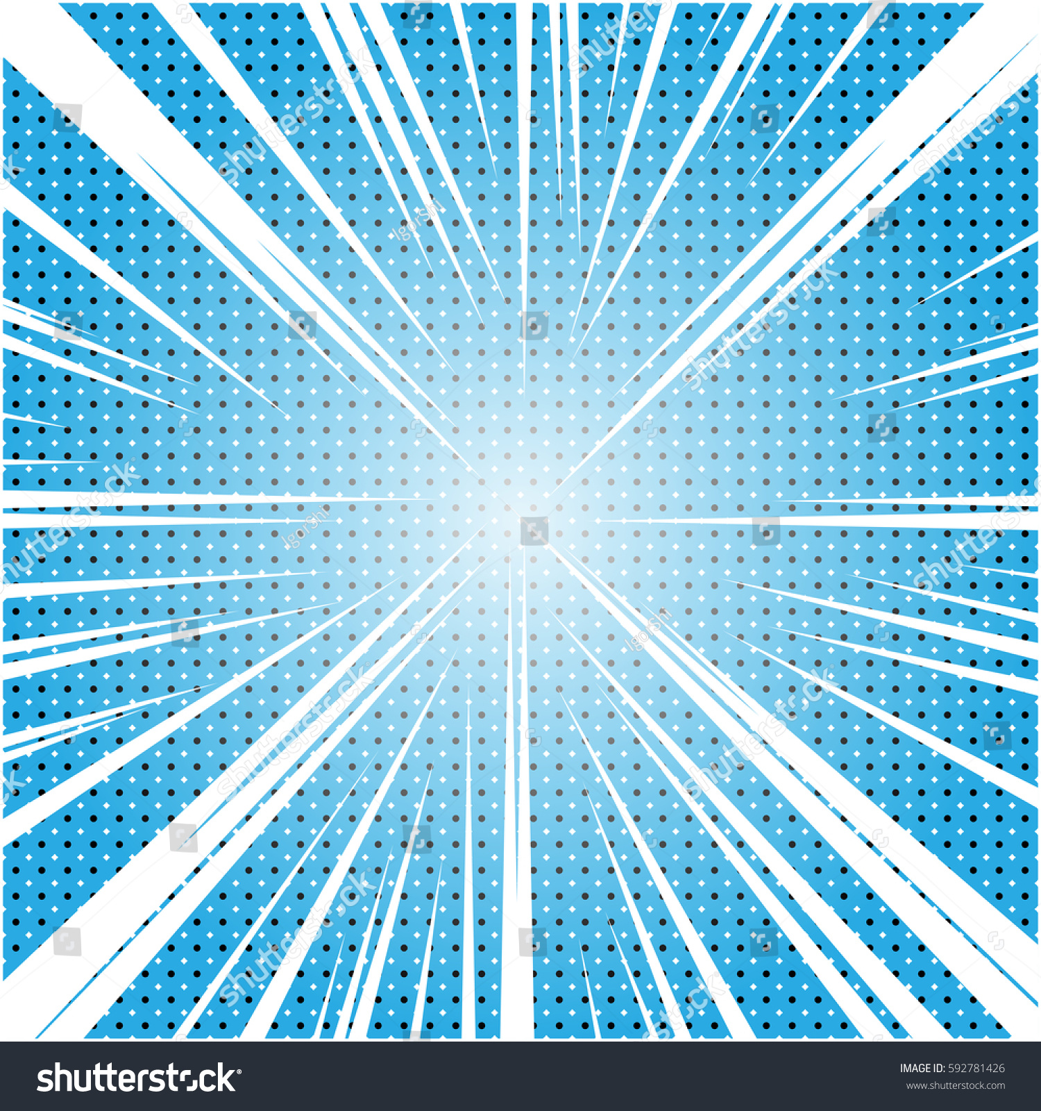 Colorful Rays Background Comics Stock Vector (Royalty Free) 592781426 ...