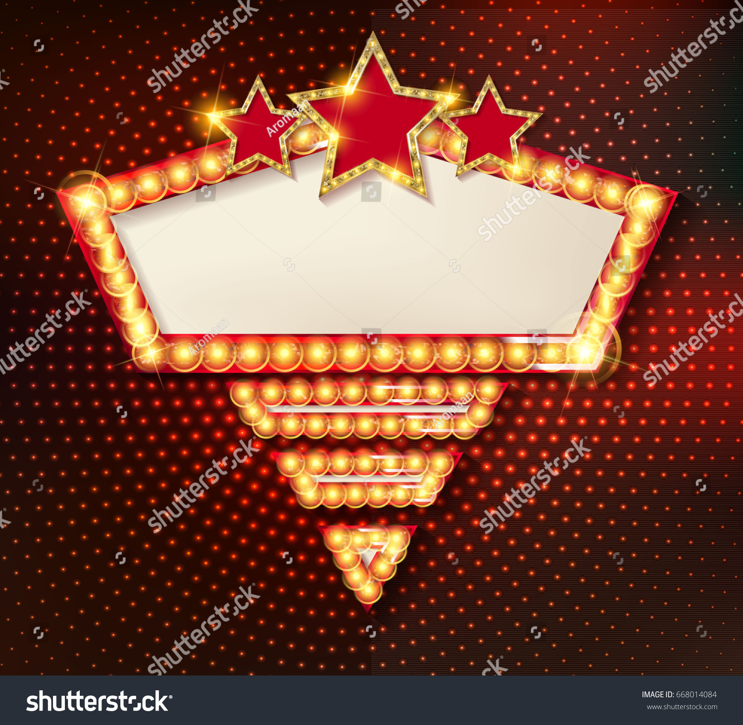 Colorful Retro Marquee Stylish Frames Light Stock Vector (Royalty Free ...