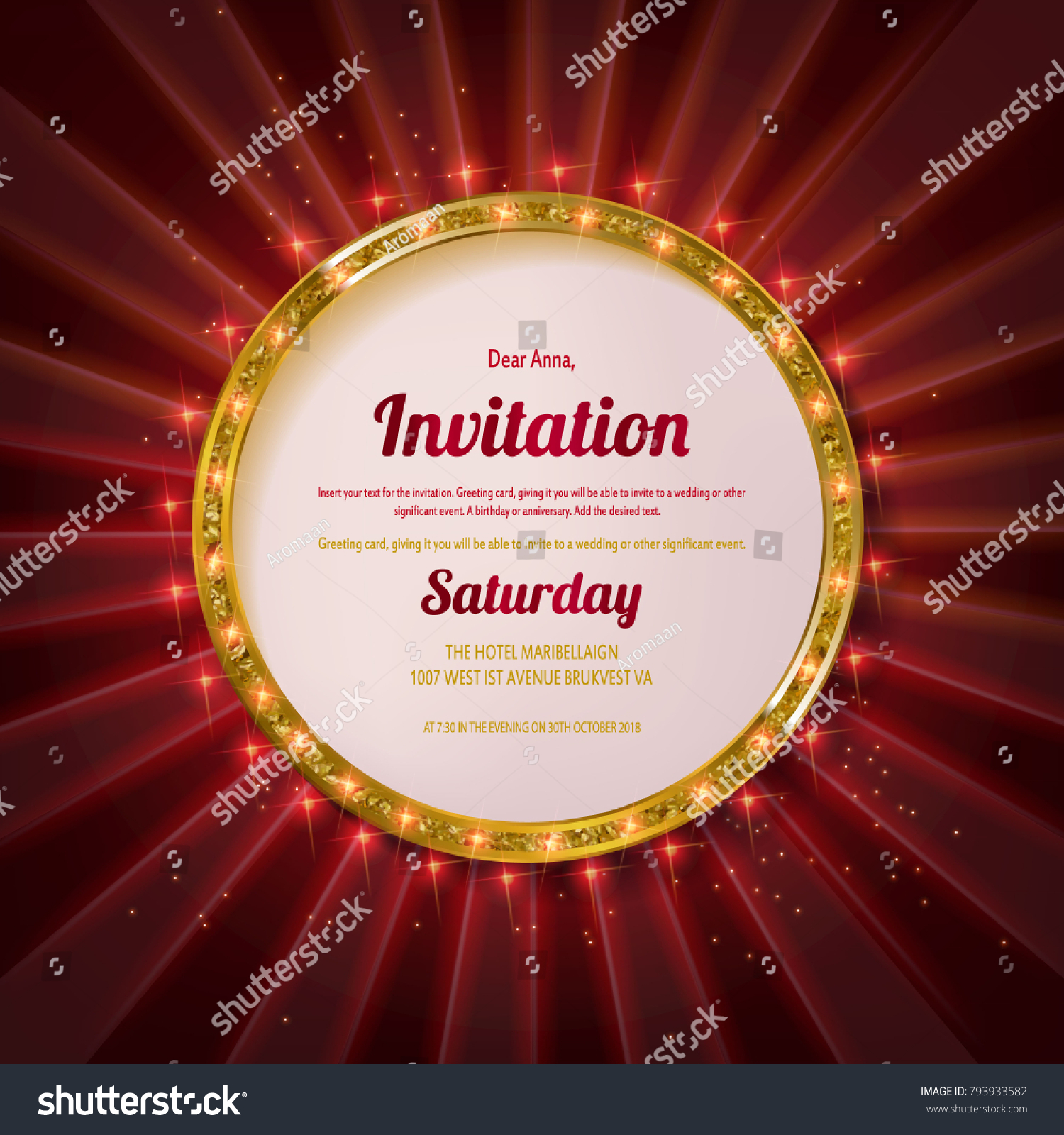 Colorful Retro Marquee Stylish Frames Light Stock Vector (Royalty Free ...