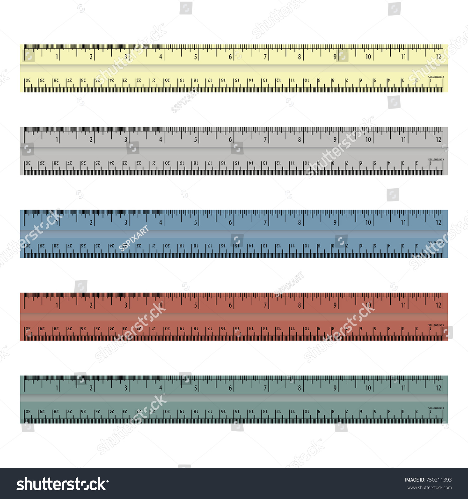 Colorful Rulers Millimeters Centimeters Inches Ruler Stock Vector ... Colorful Rulers Millimeters Centimeters Inches Ruler Stock Vector ...