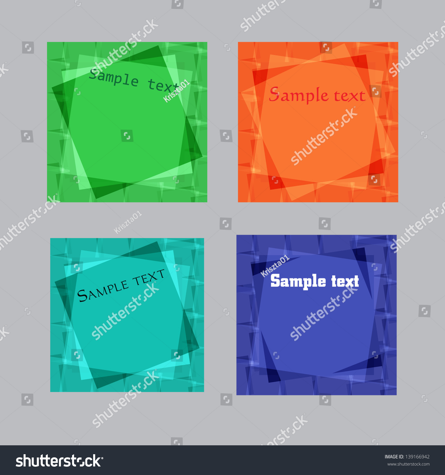 Colorful Sample Text Template Stock Vector (Royalty Free) 139166942 ...